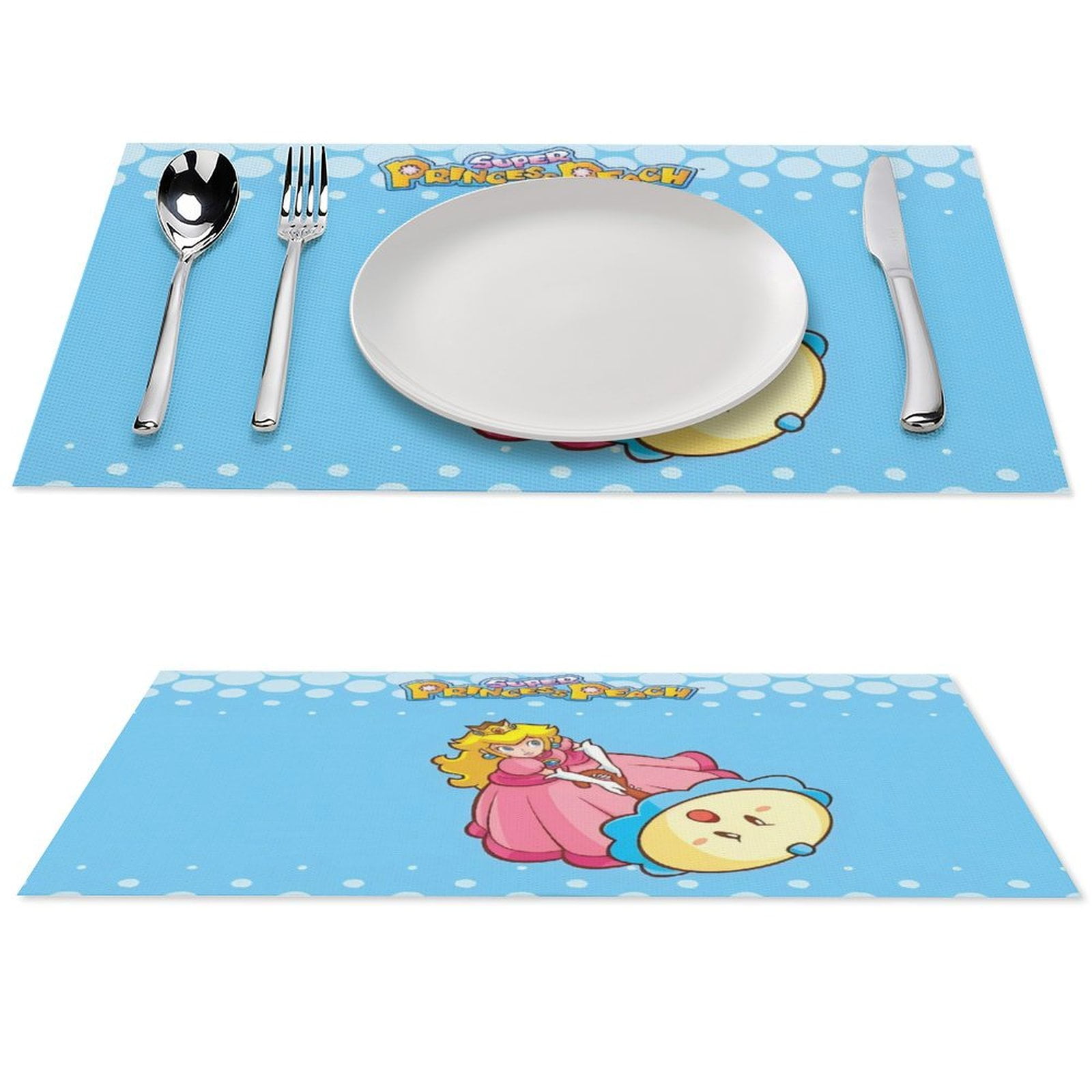 Super Mario Princess Peach kids plastic waterproof placemat 6 PCS ...