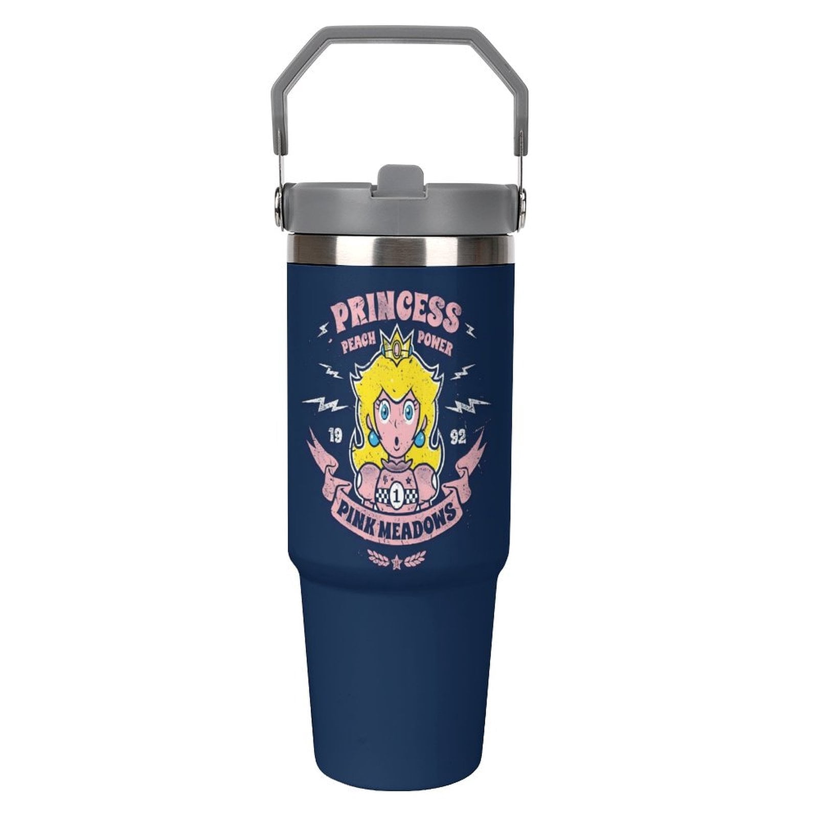 Super Mario Princess Peach travel mugs for hot and cold beverages 30oz ...