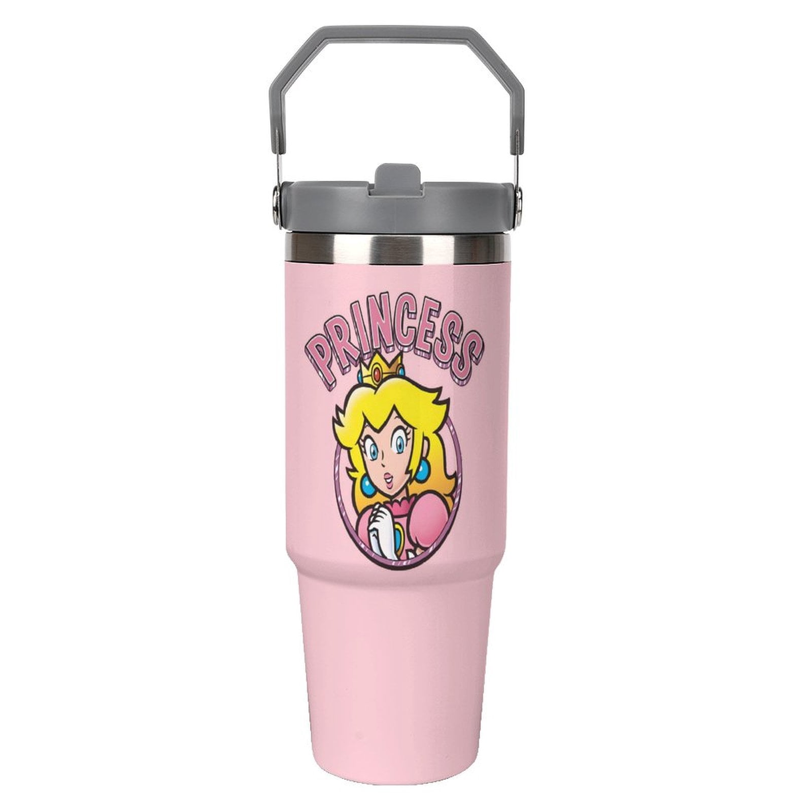 Super Mario Princess Peach travel mugs for hot and cold beverages with ...