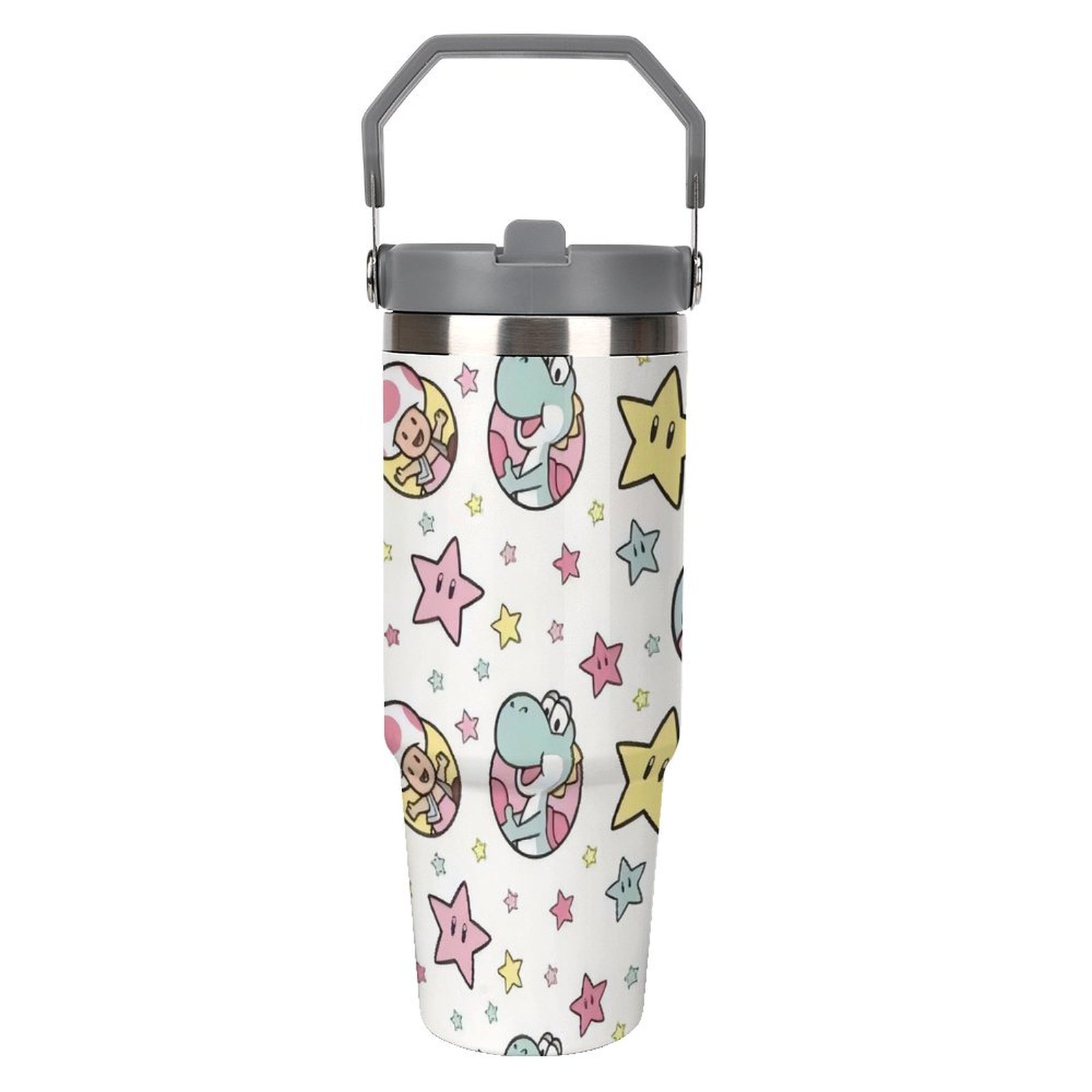 Super Mario Princess Peach travel mugs for hot and cold beverages with ...
