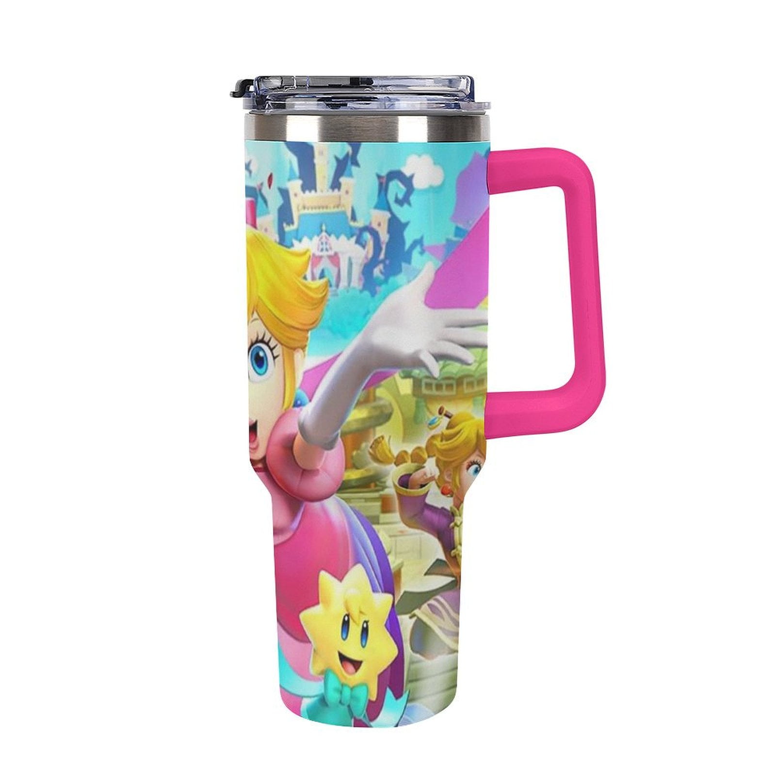 Super Mario Princess Stainless Steel Insulated Tumbler Large Capacity Car Cup 40 Oz Reusable ...