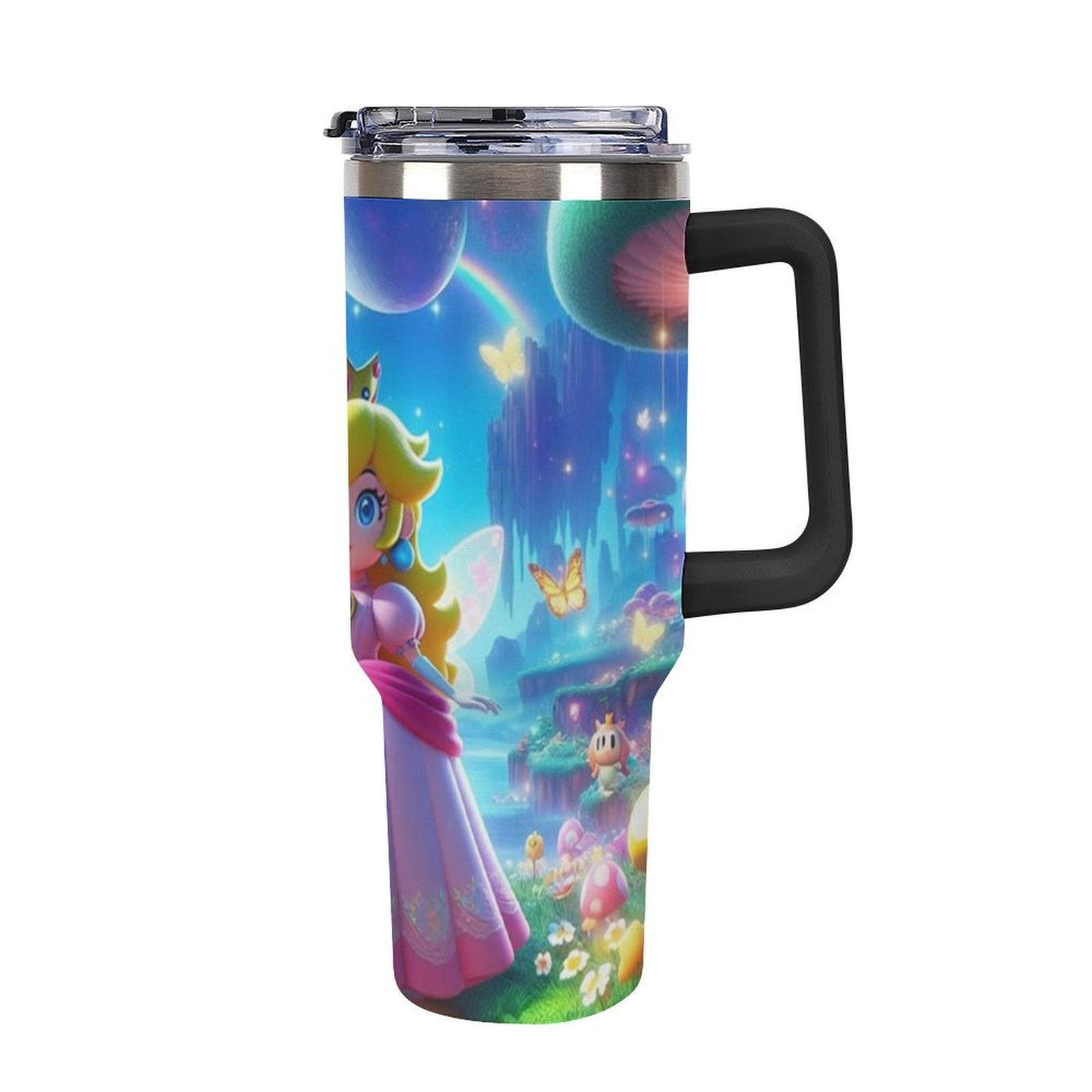 Super Mario Princess Stainless Steel Insulated Tumbler Large Capacity Car Cup 40 Oz Reusable ...