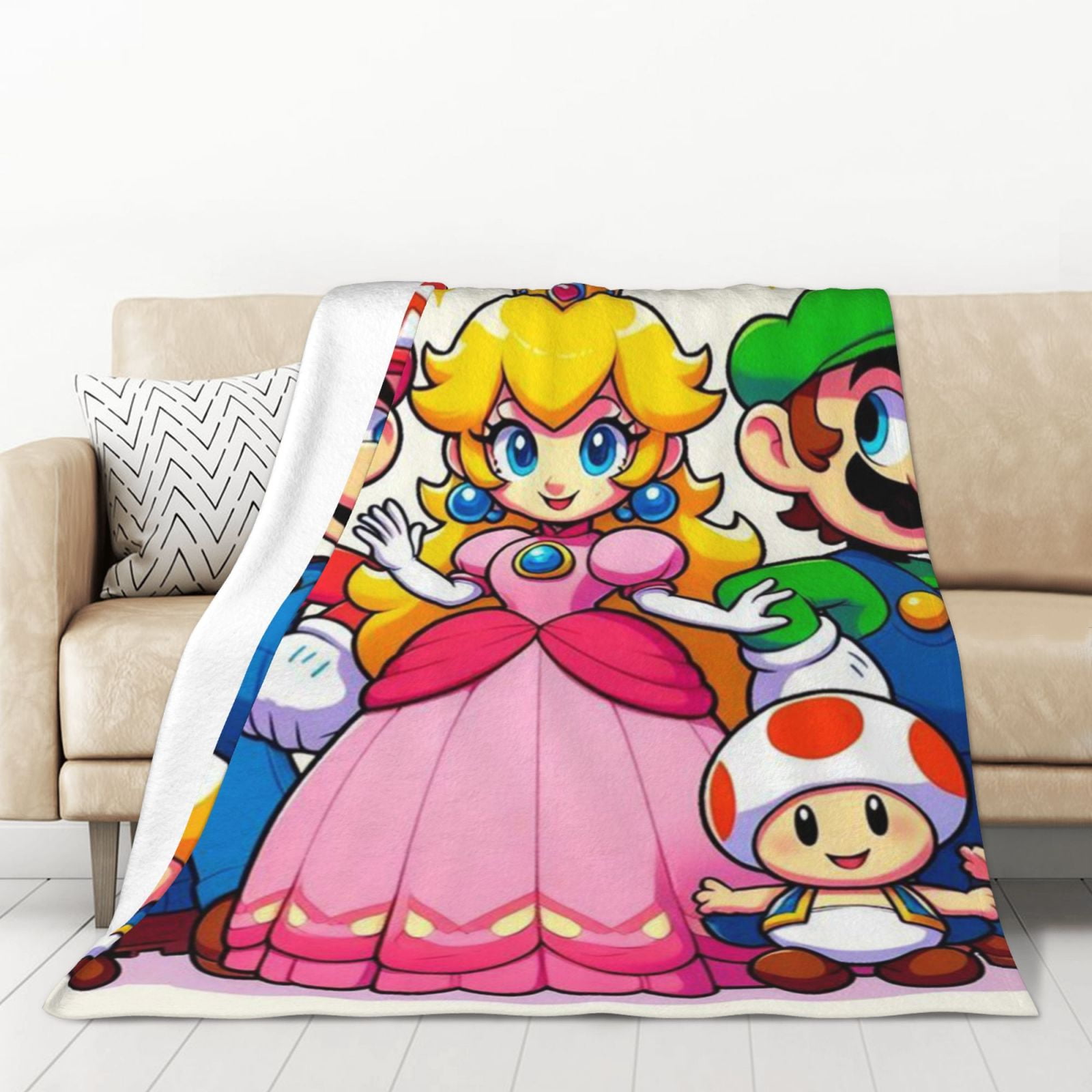 Super Mario Princess Throw Blanket 50"X70" Air Conditioning Blanket ...