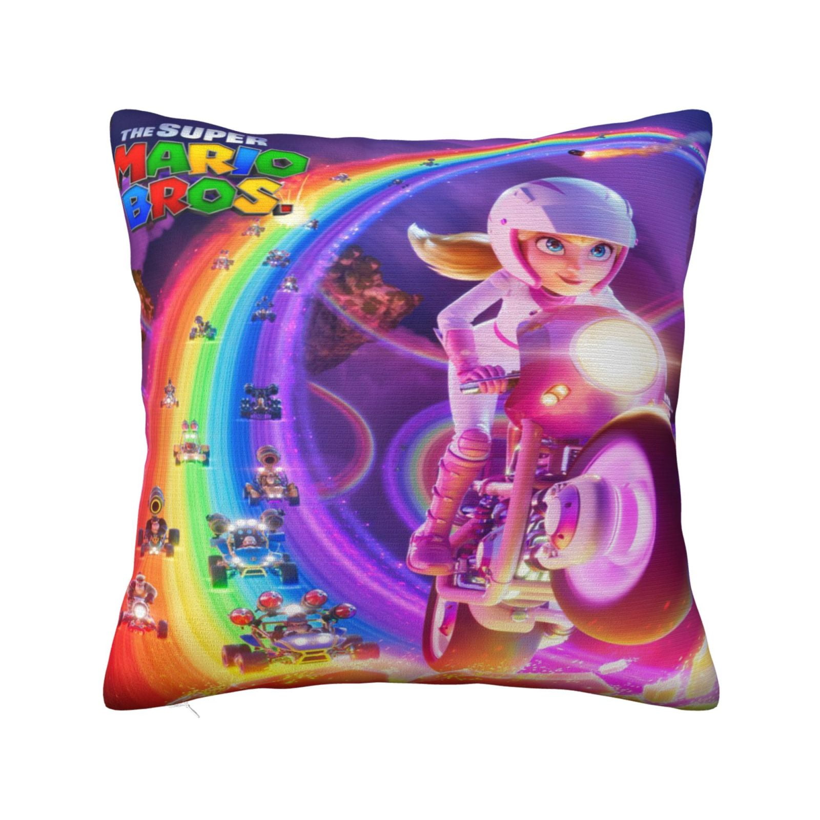 Super Mario Princess Throw Pillow Covers Cartoon Pillow Case Square ...