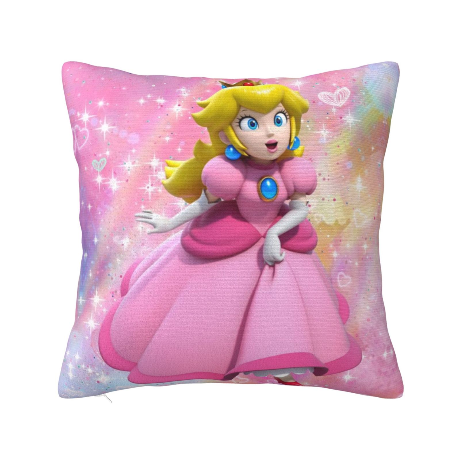 Super Mario Princess Throw Pillow Covers Cartoon Pillow Case Square ...