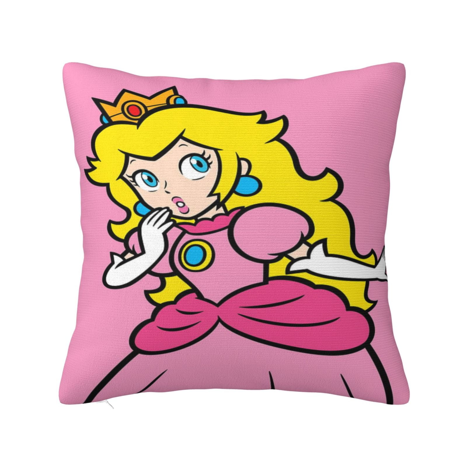 Super Mario Princess Throw Pillow Covers Cartoon Pillow Case Square ...