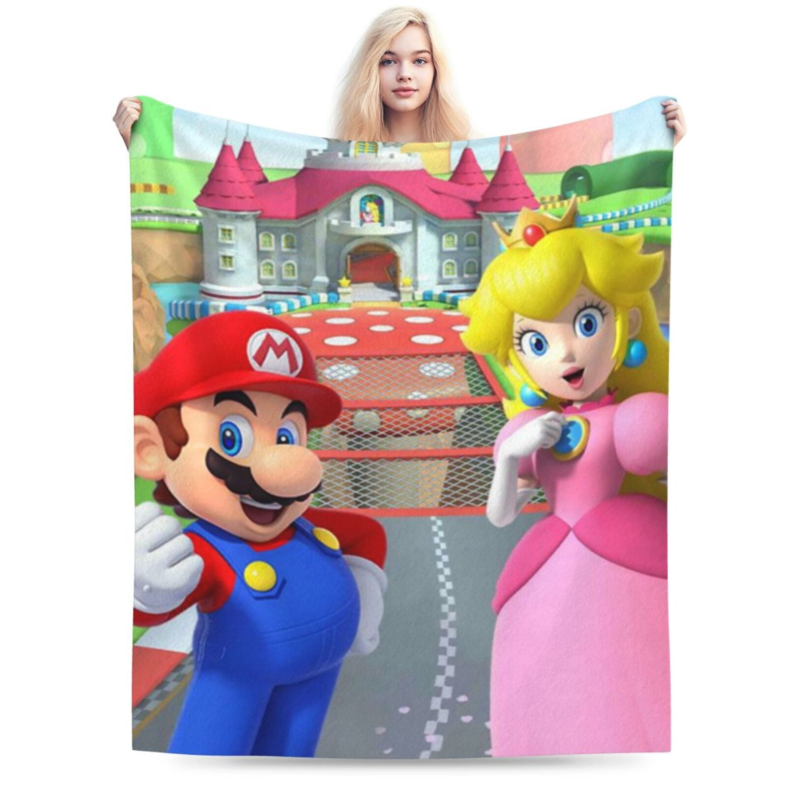 Super Mario Princess Ultra-Soft Micro Fleece Blanket Plush Fuzzy Cozy ...