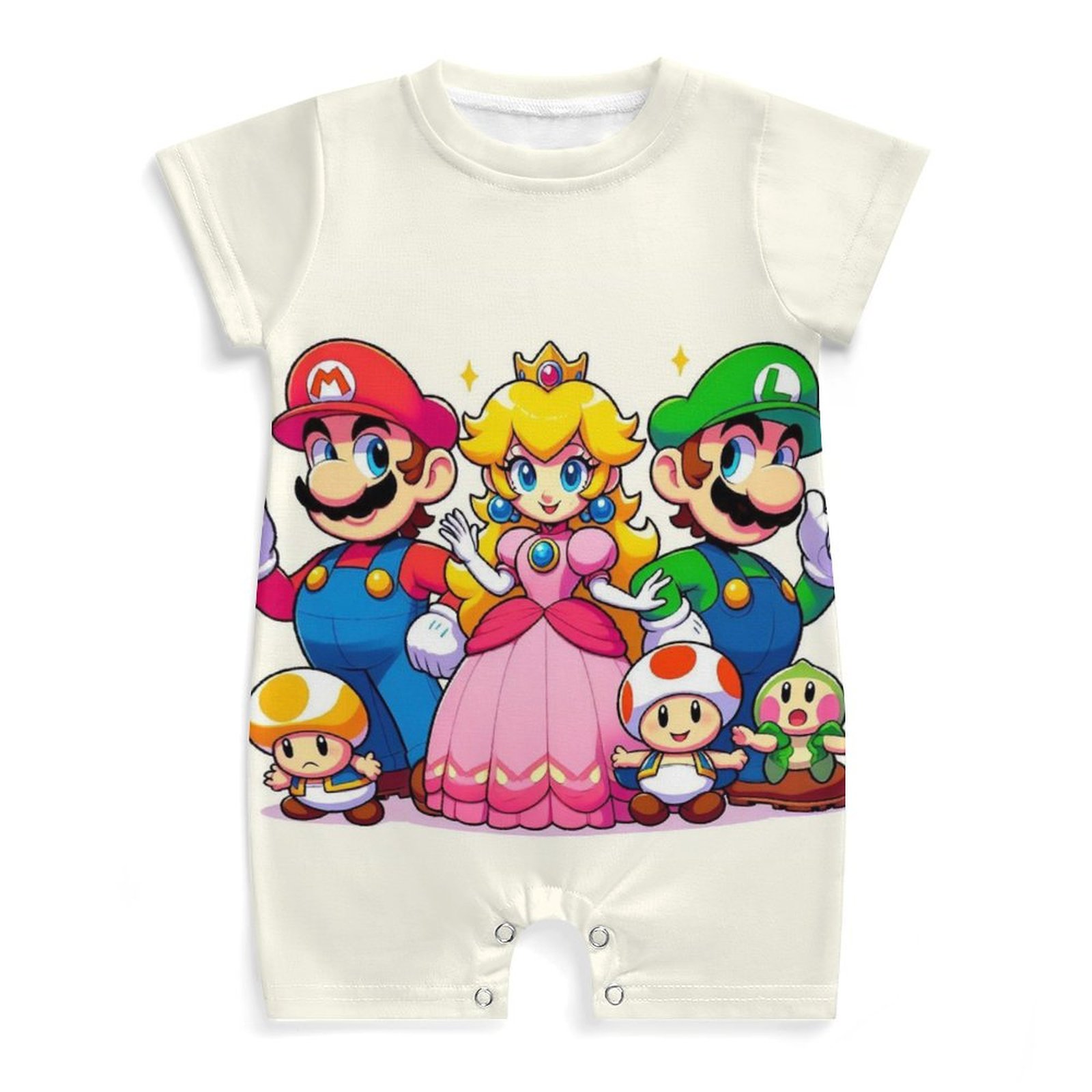 Super Mario Princess Unisex Baby Boy Girl Jumpsuit Romper Bodysuit ...