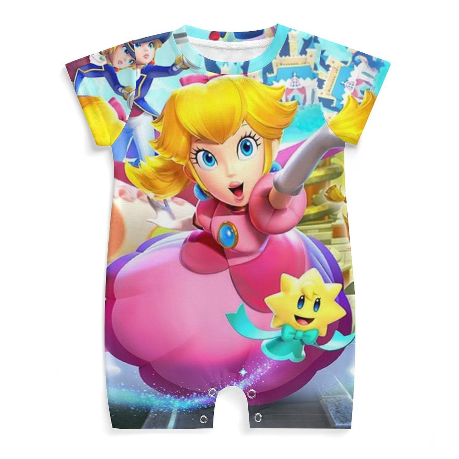 Super Mario Princess Unisex Baby Boy Girl Jumpsuit Romper Bodysuit ...