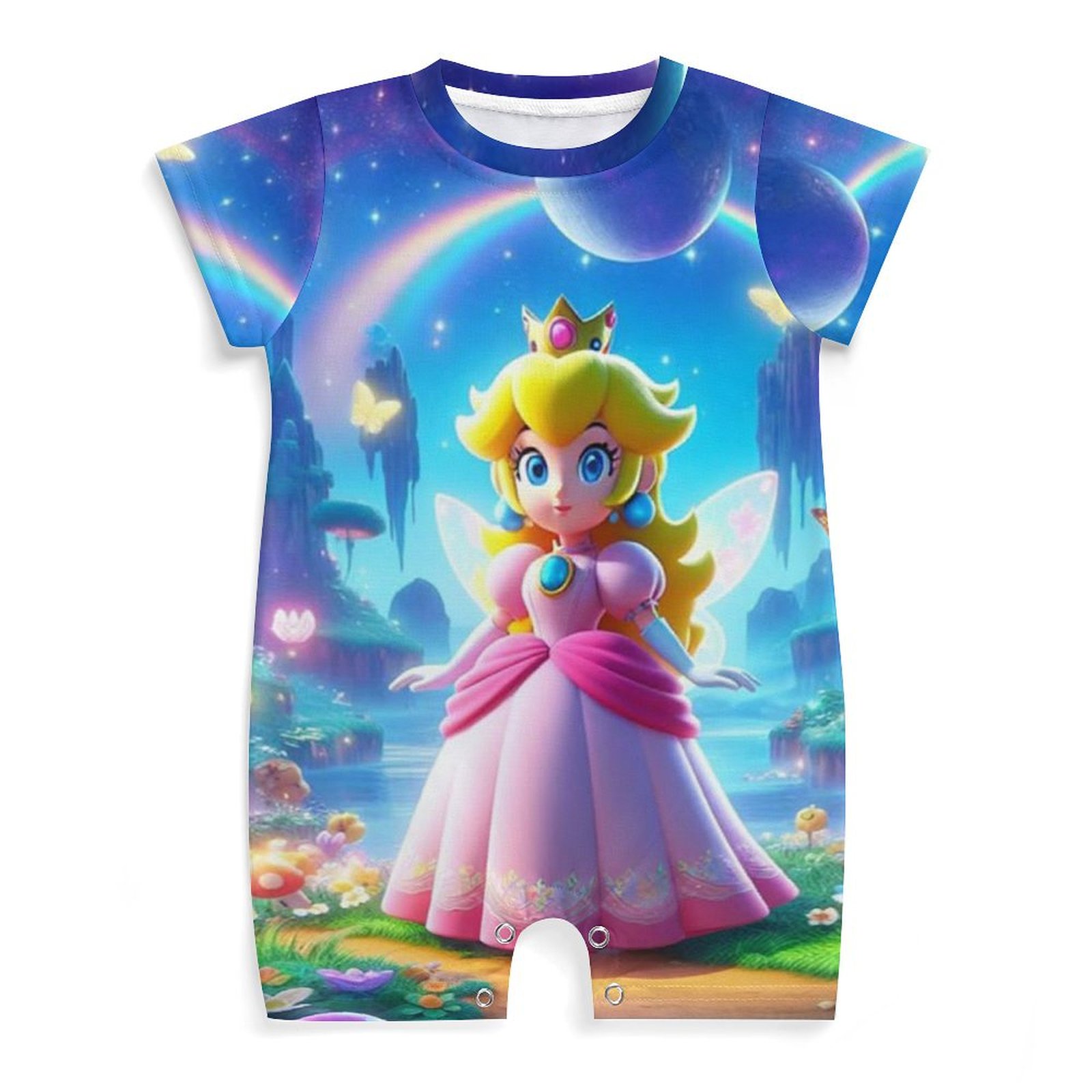 Super Mario Princess Unisex Baby Boy Girl Jumpsuit Romper Bodysuit ...