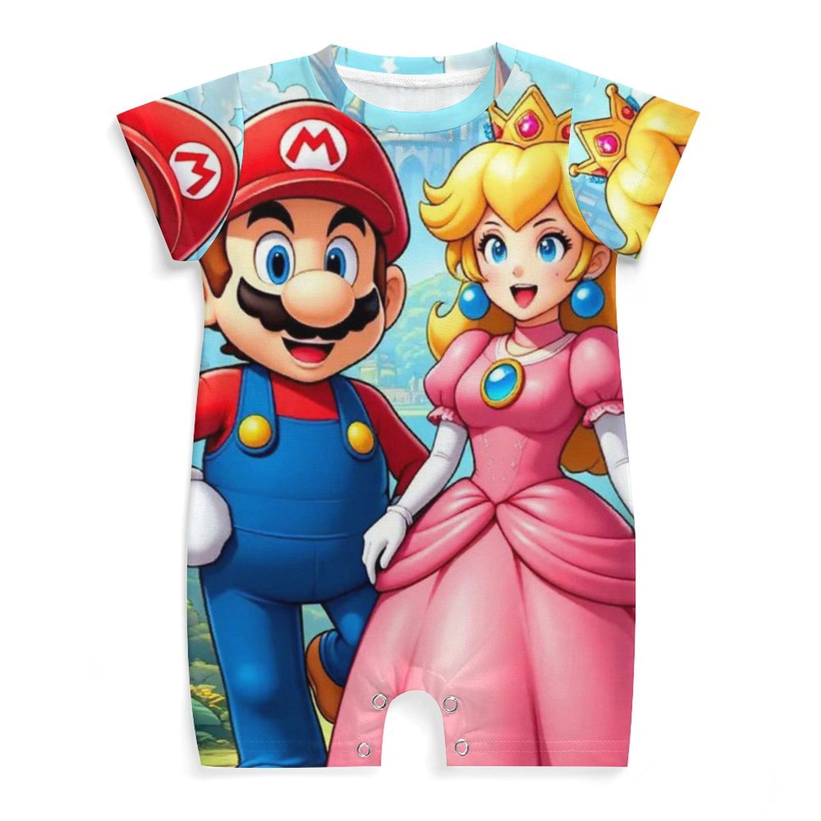 Super Mario Princess Unisex Baby Boy Girl Jumpsuit Romper Bodysuit ...