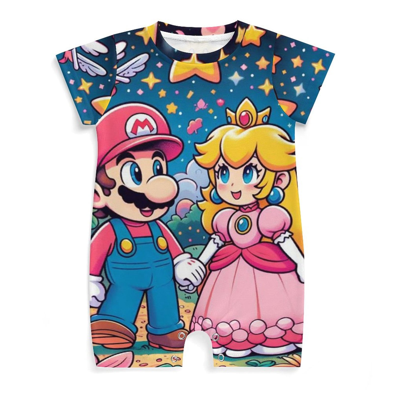 Super Mario Princess Unisex Baby Boy Girl Jumpsuit Romper Bodysuit ...