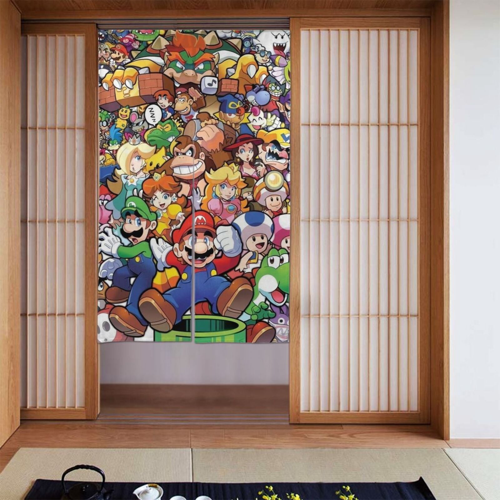Super Mario Printed Blackout Curtain Door Curtain, One Size ,For Home ...