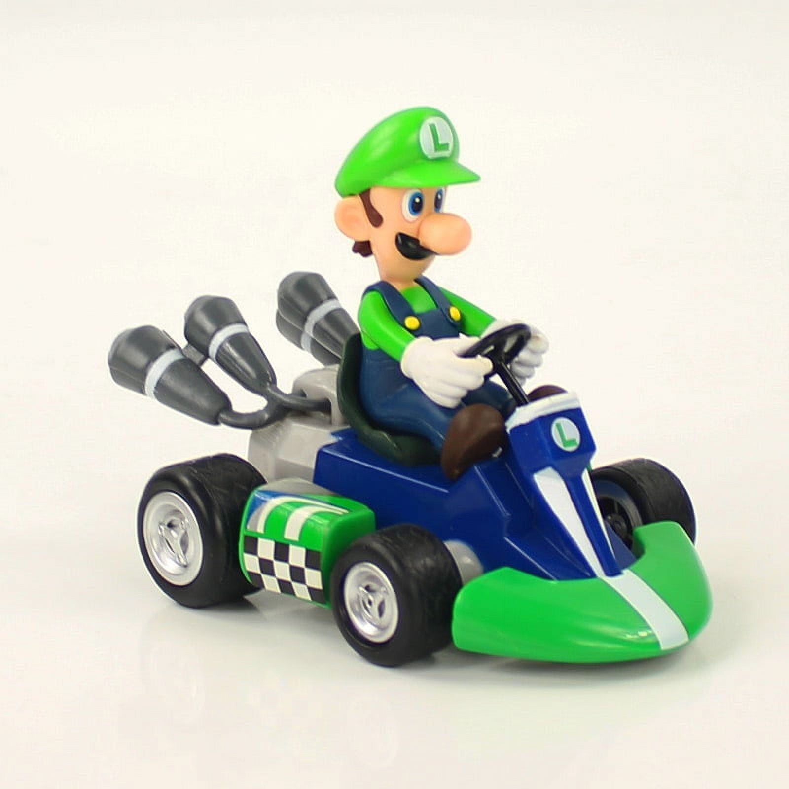 Super Mario Pull Back Car Toy Model Luigi Collectible Decoration Anime ...