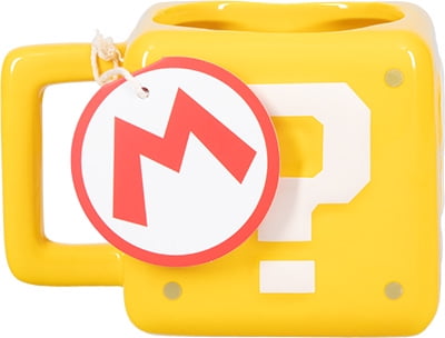 Super Mario Question Block Mug, Ceramic 15 fl oz Officially licensed ...