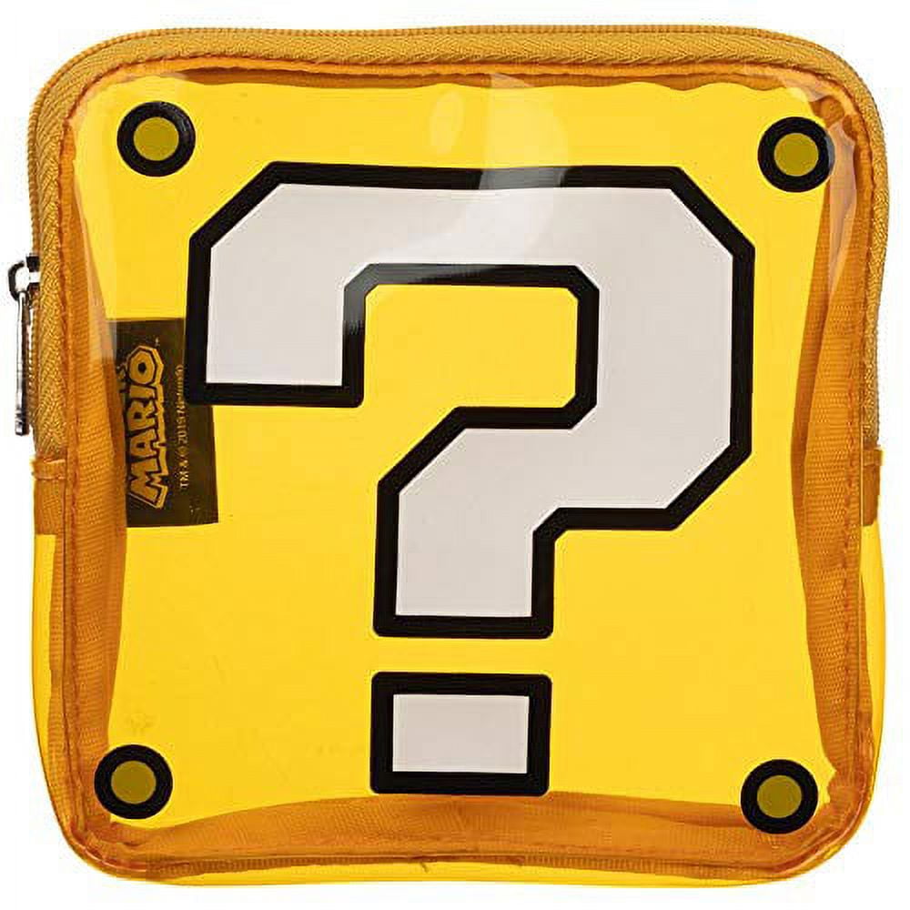 Super Mario Question Box Clear PVC Coin Purse - Walmart.com