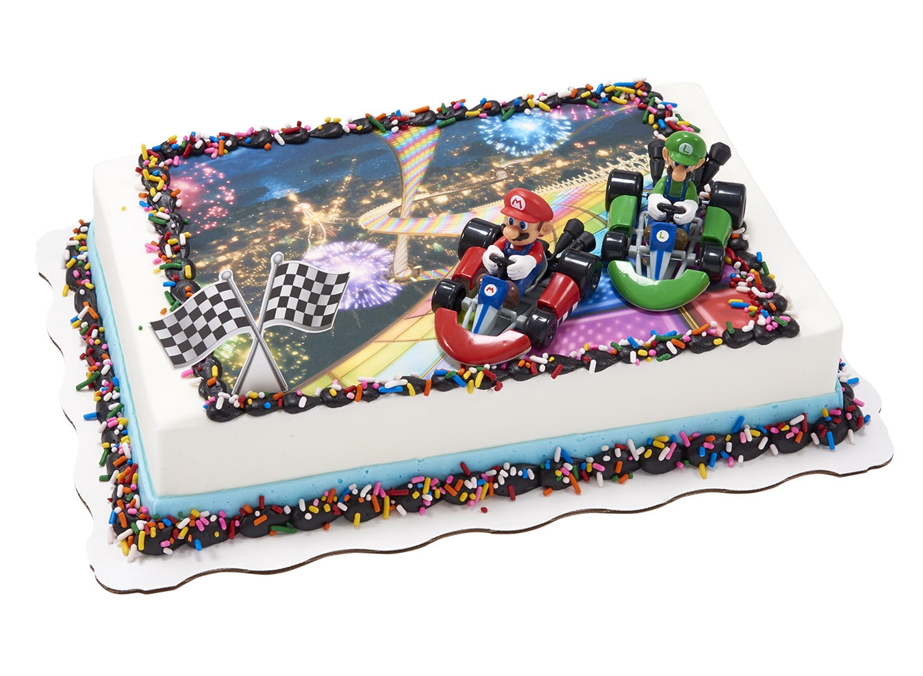Super Mario- Rainbow Road Sheet Cake - Walmart.com