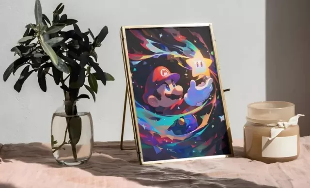 Super Mario Rainbow Style, Gaming Poster, Printable Wall Art 6 NO ...