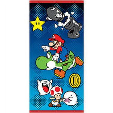 Super Mario Beach Towel - 100% Cotton, Size 28 x 58 - Walmart.com