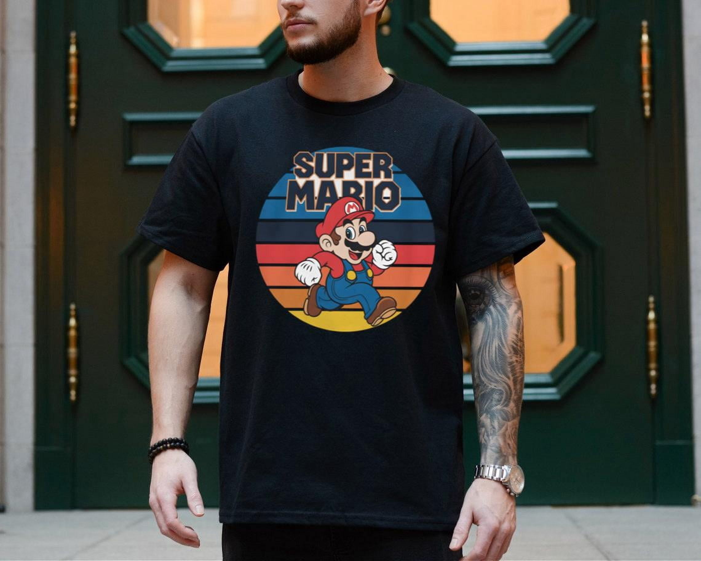 Super Mario Ringer Retro Running T-Shirt, Sweatshirt, Vibrant Classic ...
