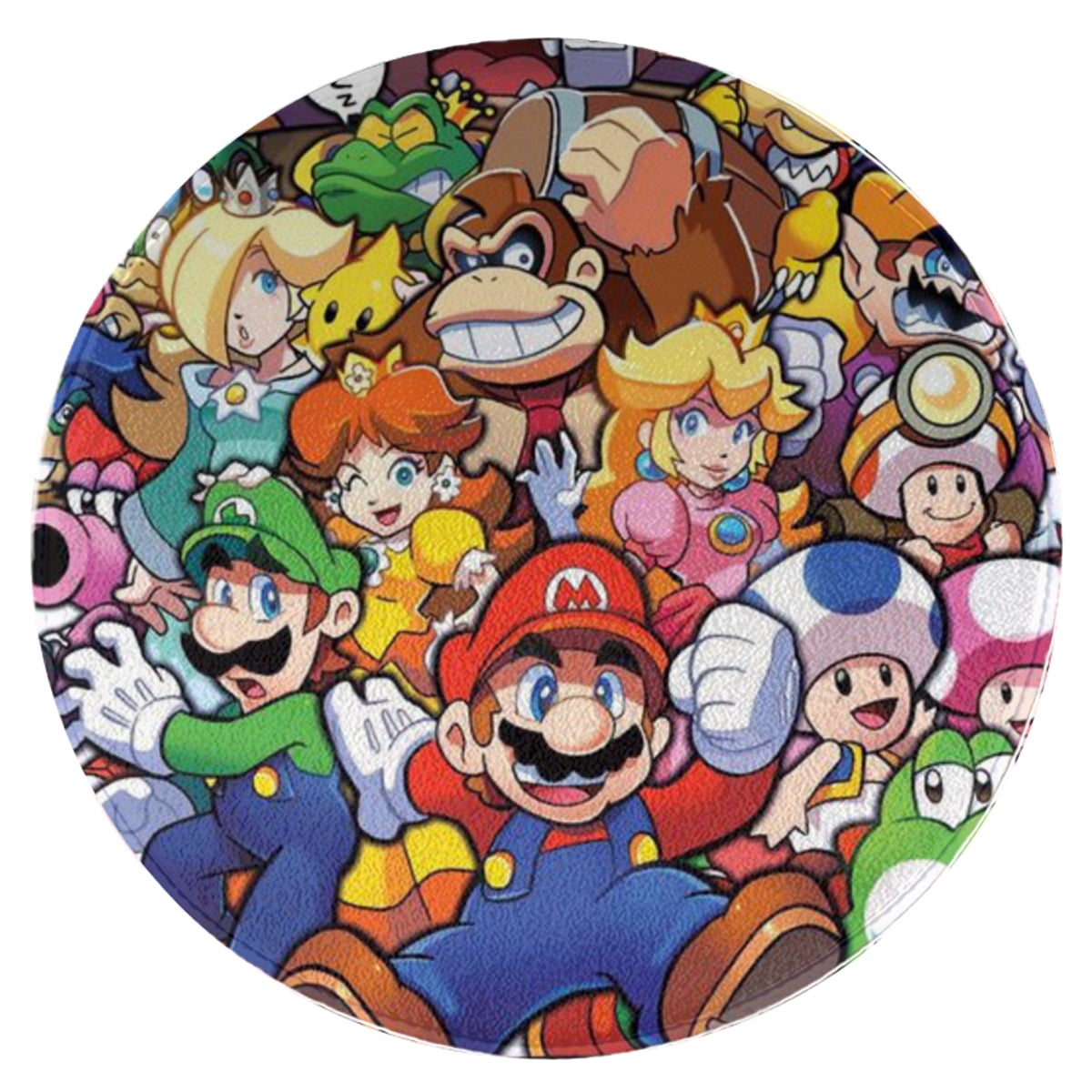 Super Mario Round Rug Washable Circle Rug Non Slip Round Doormat Anime ...