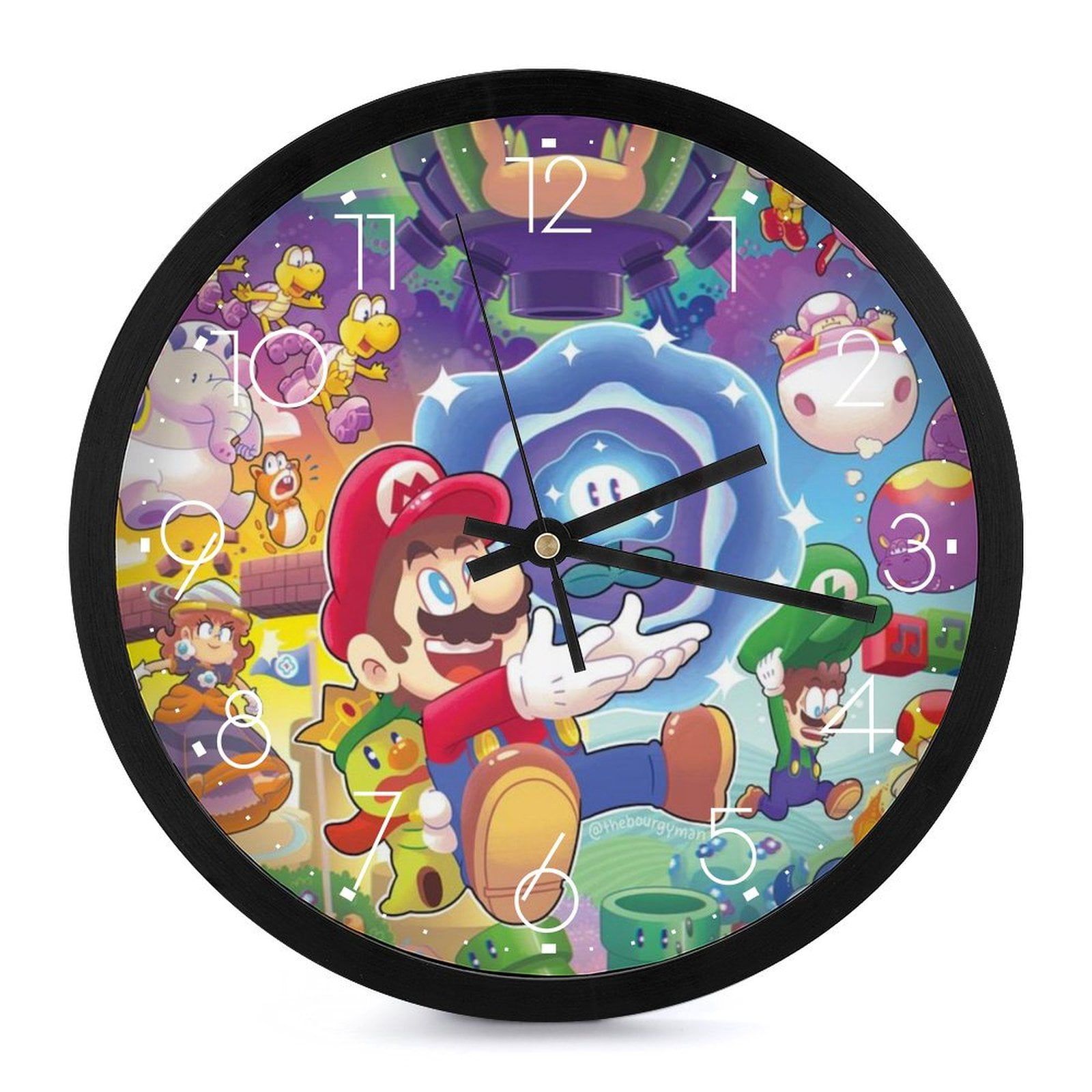 Super Mario Round wall clocks battery operated decorative - Walmart.com