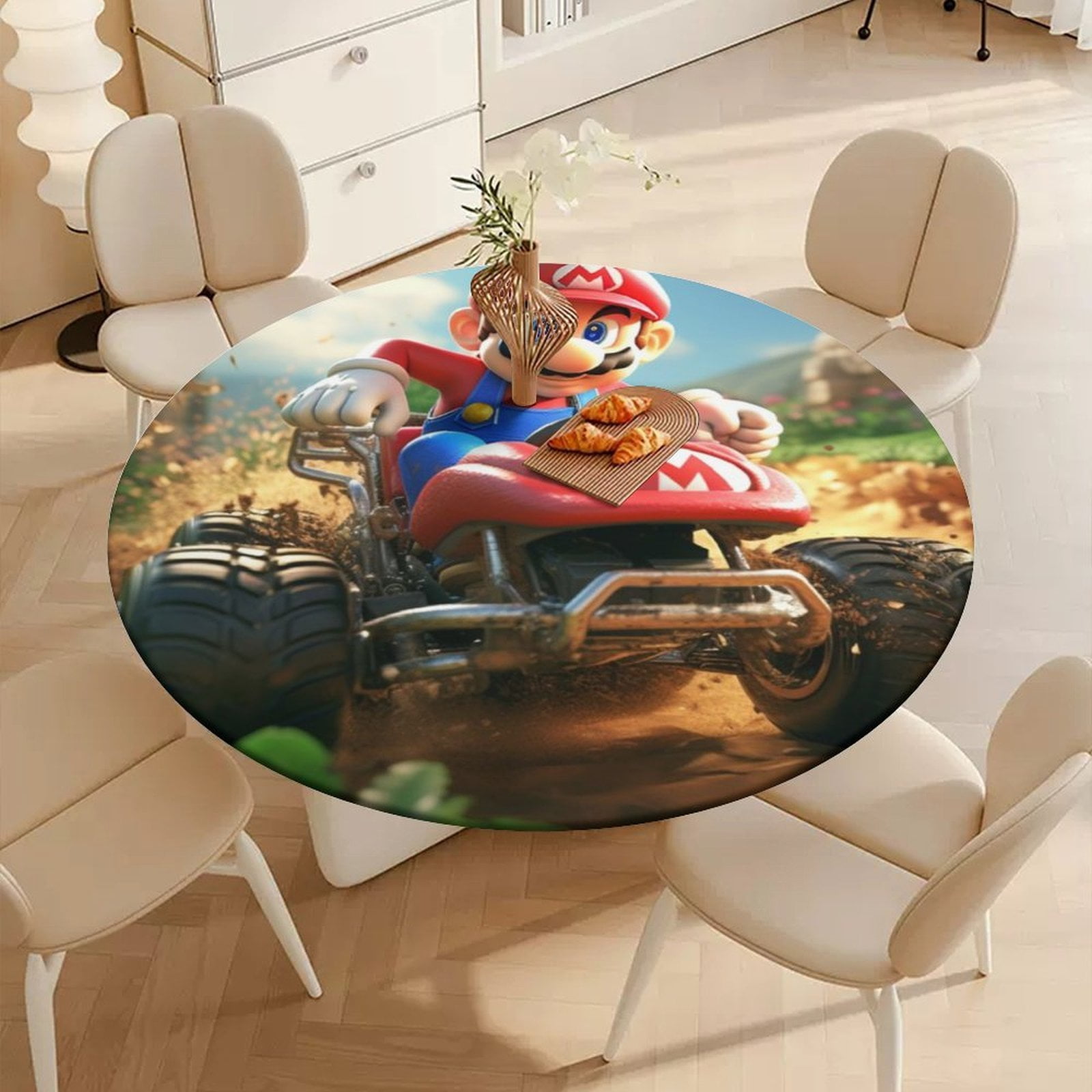 Super Mario Round waterproof Oxford tablecloth 120cm - Walmart.com