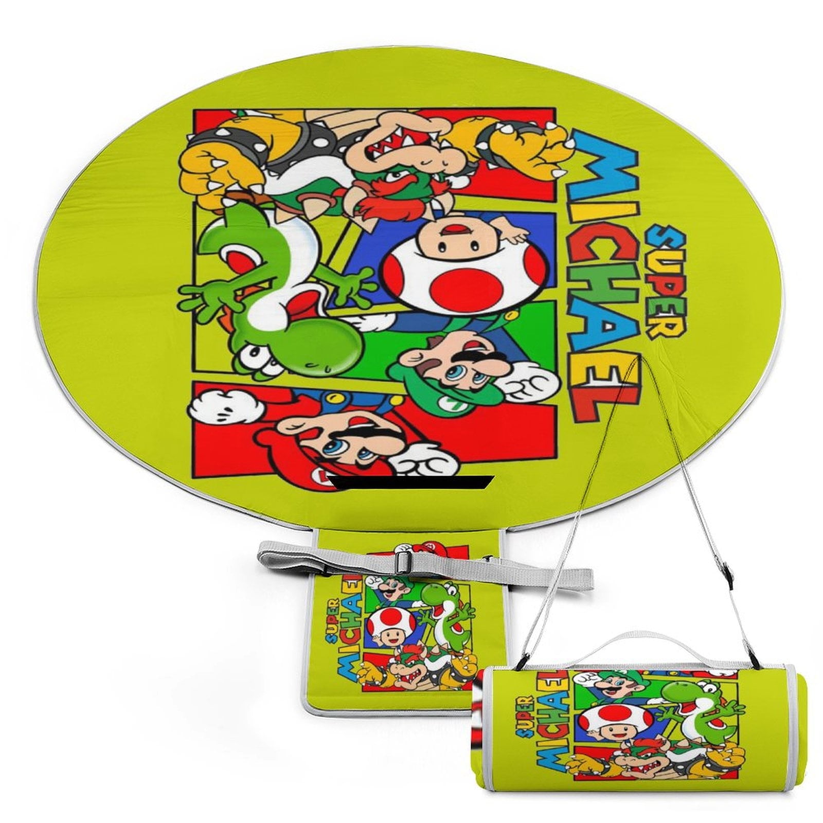 Super Mario Round waterproof picnic mat suitable for outdoor camping ...