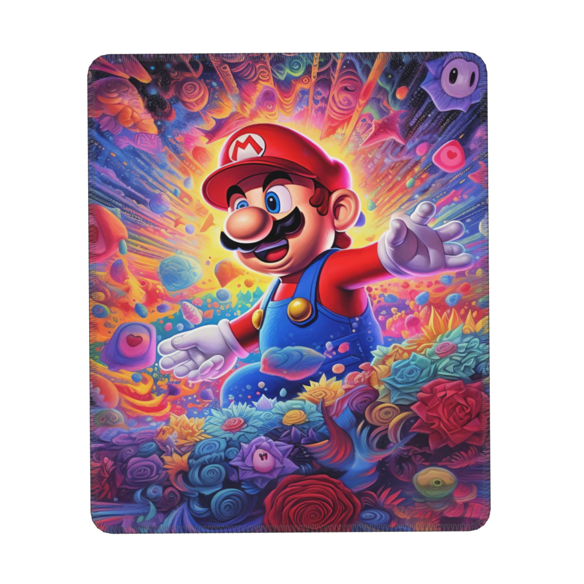 Super Mario Rubber Lock Edge Mouse Pad (Vertical) Office Mouse Pad Home ...