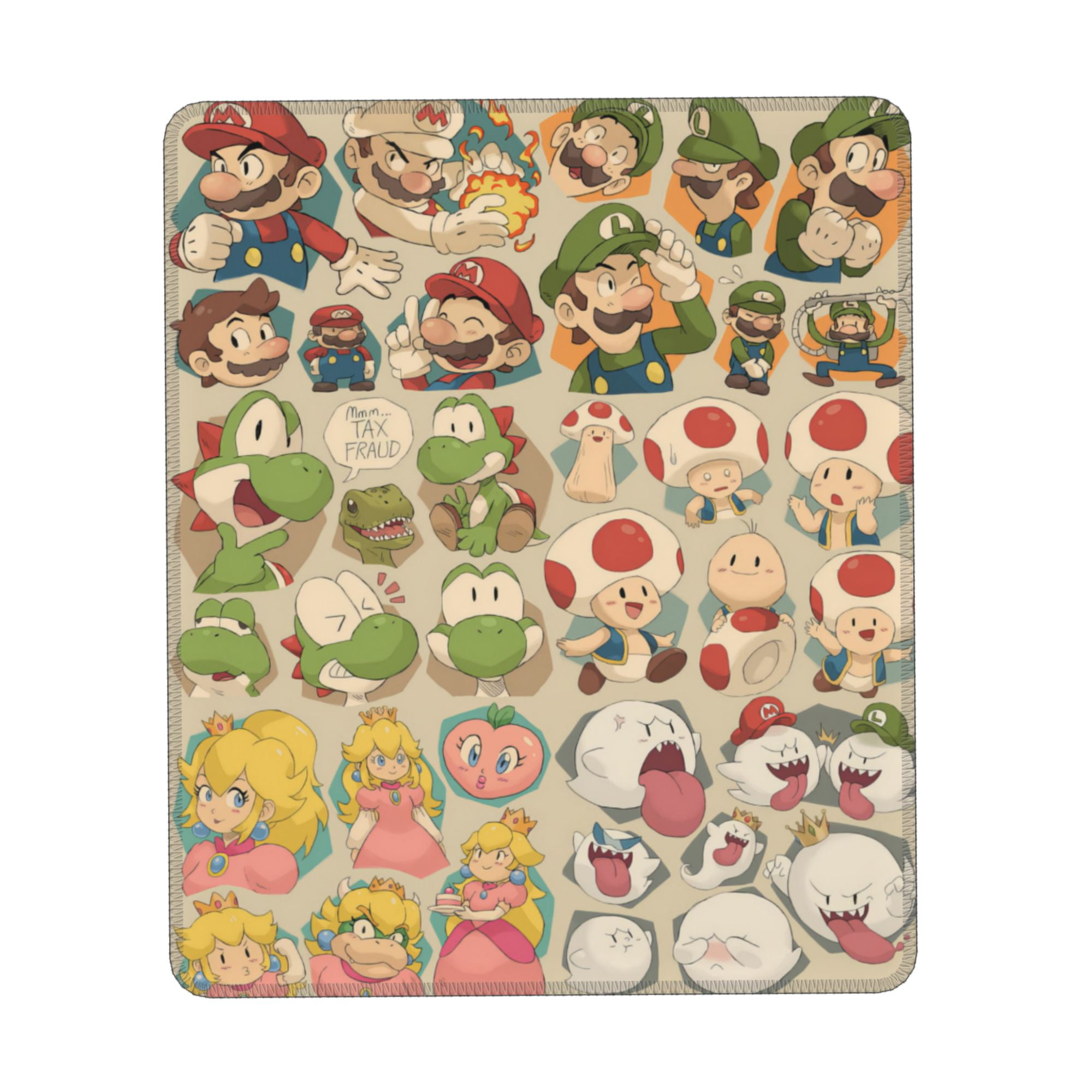 Super Mario Rubber Lock Edge Mouse Pad (Vertical) Office Mouse Pad Home ...