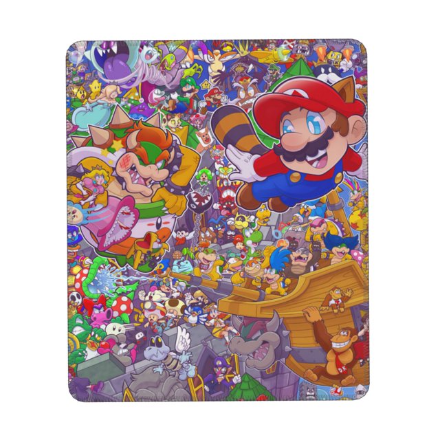 Super Mario Rubber Lock Edge Mouse Pad (Vertical) Office Mouse Pad Home ...