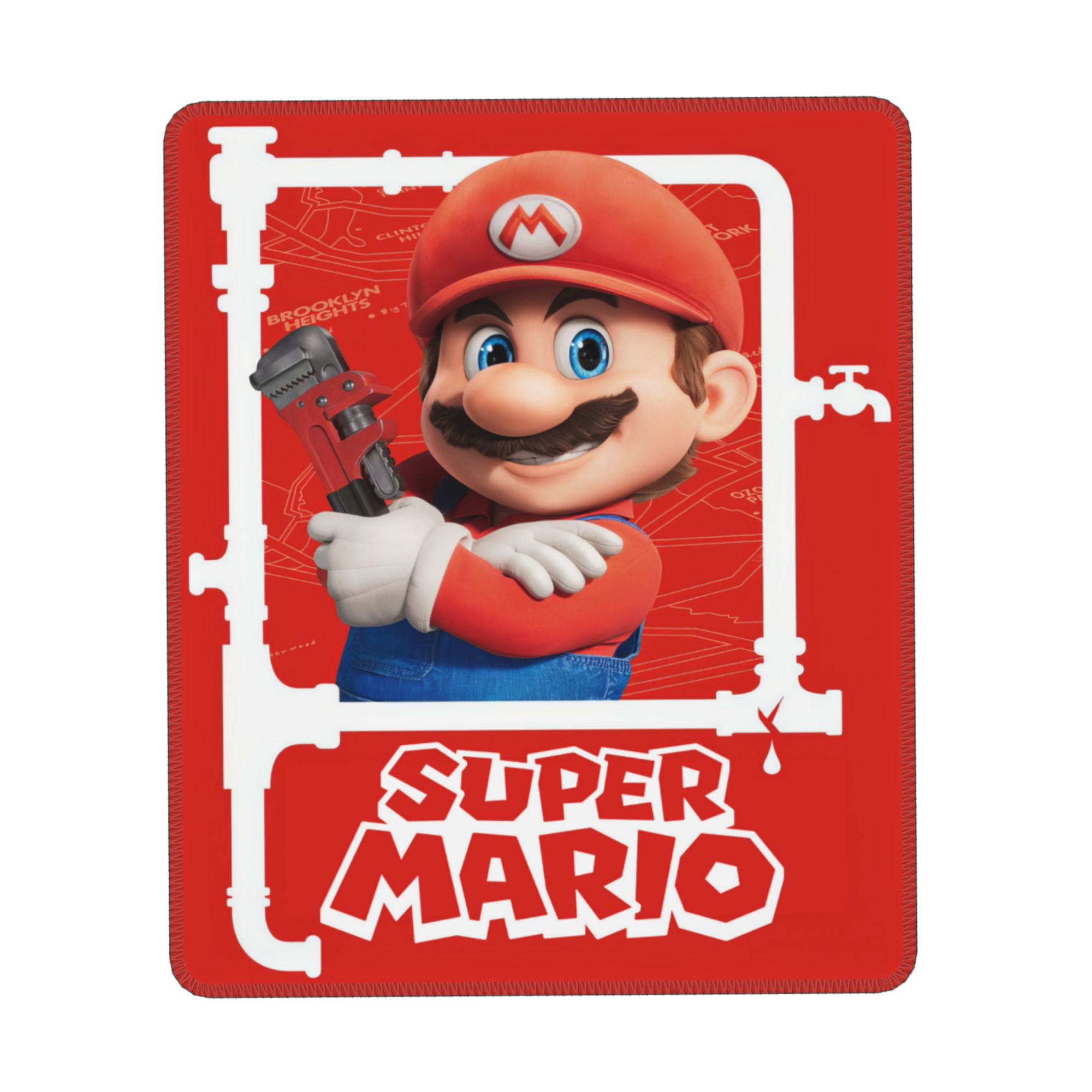 Super Mario Rubber Lock Edge Mouse Pad (Vertical) Office Mouse Pad Home ...