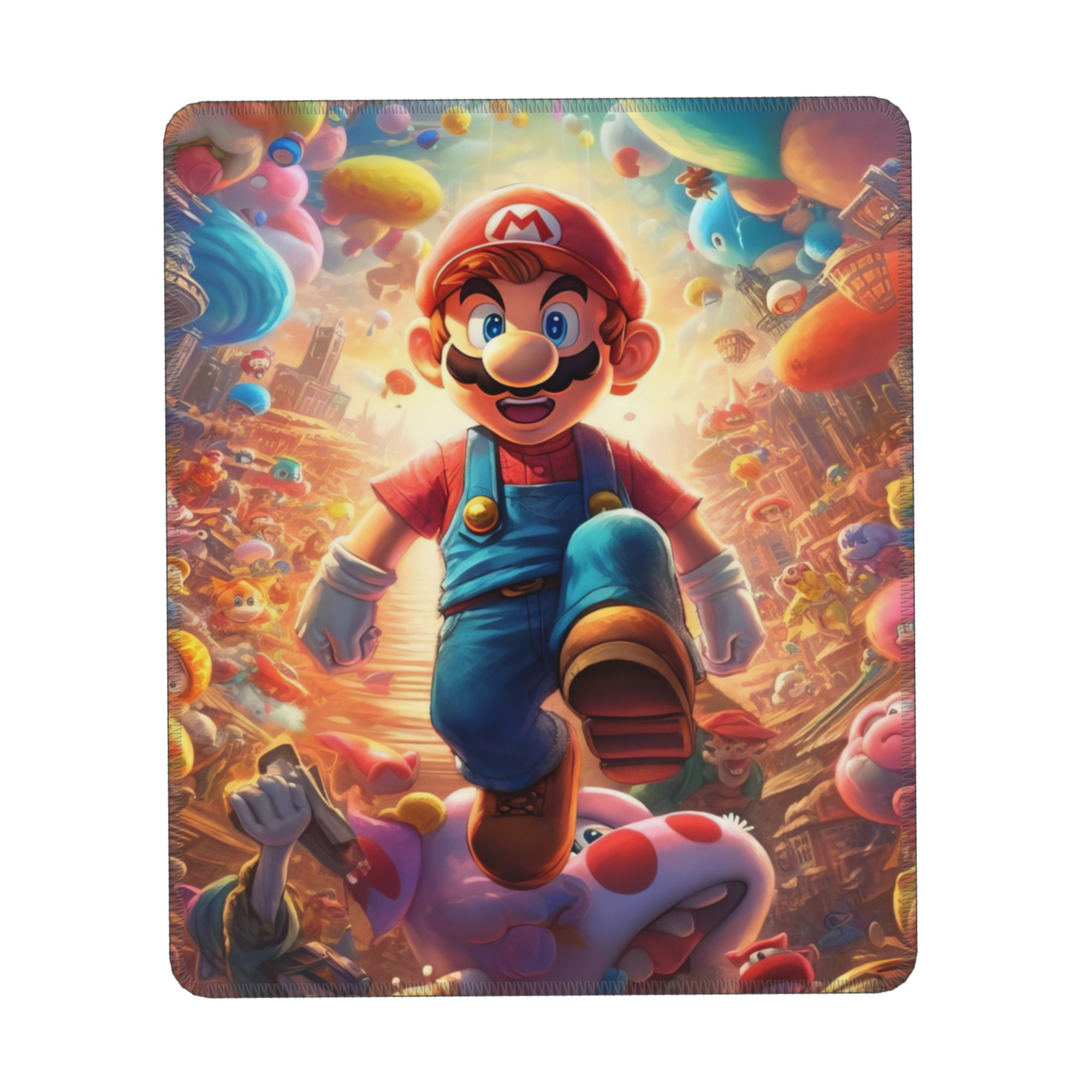 Super Mario Rubber Lock Edge Mouse Pad (Vertical) Office Mouse Pad Home ...