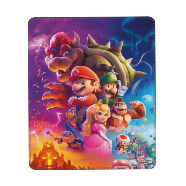 Super Mario Rubber Lock Edge Mouse Pad (Vertical) Office Mouse Pad Home ...