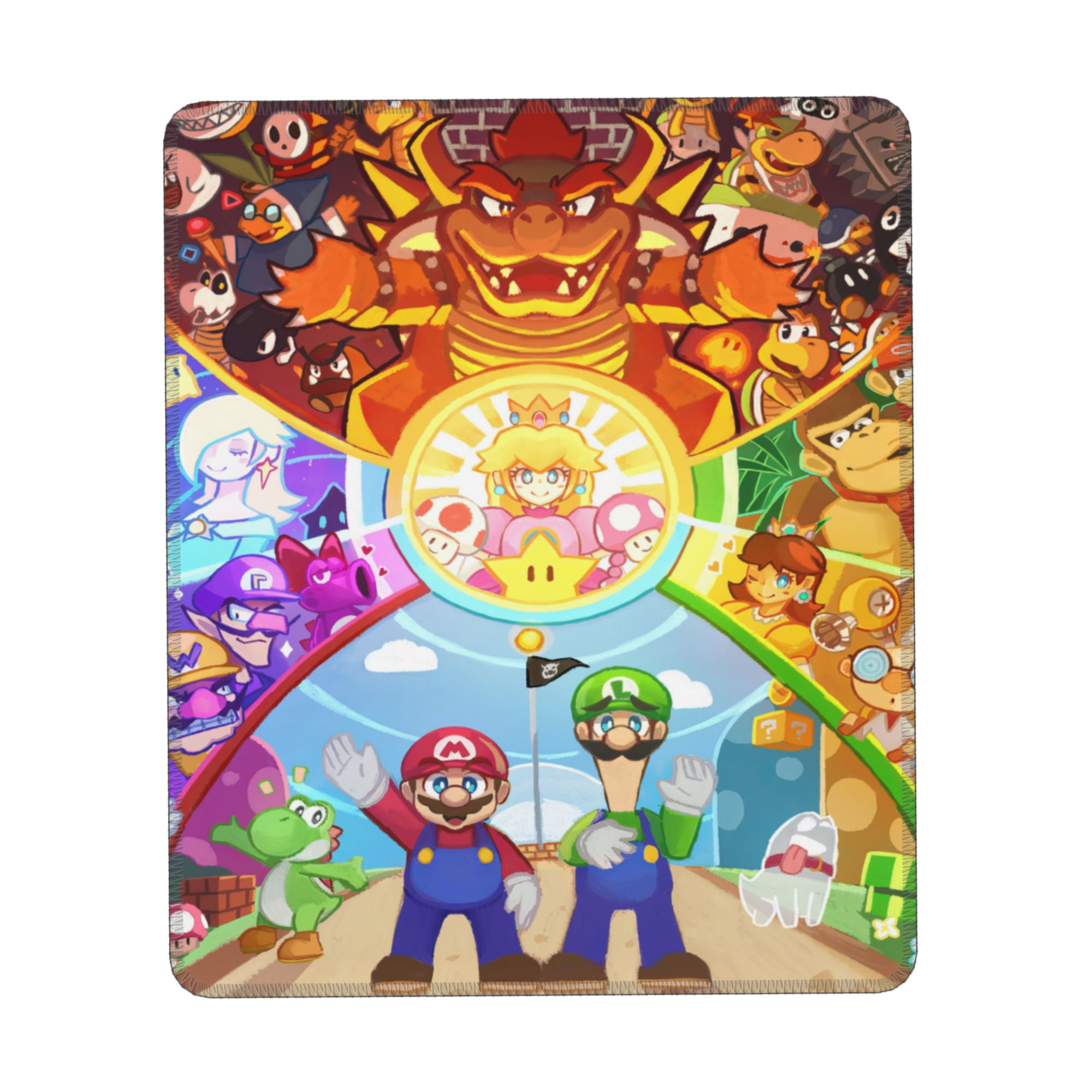 Super Mario Rubber Lock Edge Mouse Pad (Vertical) Office Mouse Pad Home ...