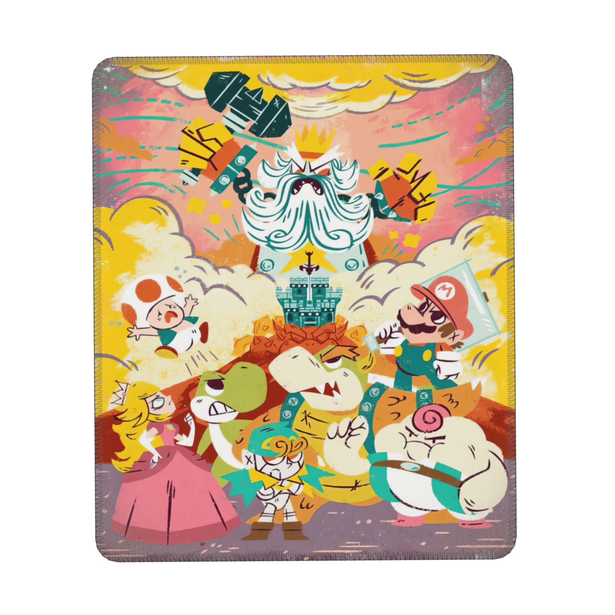 Super Mario Rubber Lock Edge Mouse Pad (Vertical) Office Mouse Pad Home ...