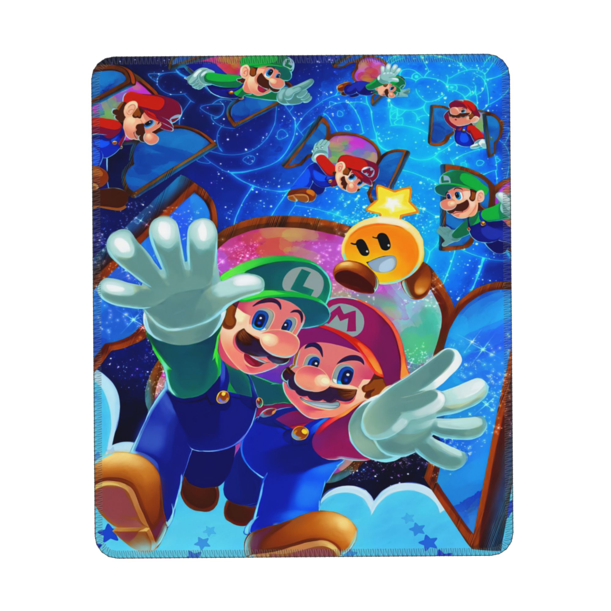Super Mario Rubber Lock Edge Mouse Pad (Vertical) Office Mouse Pad Home ...
