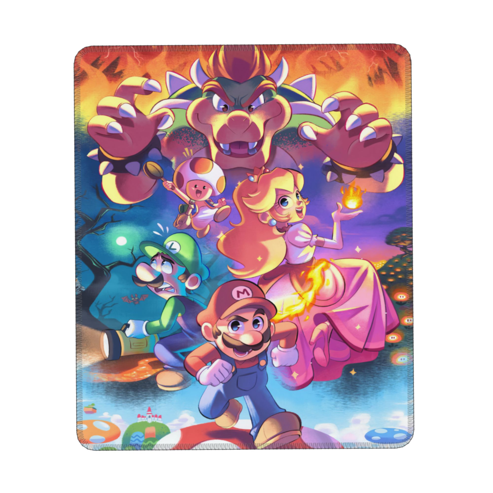 Super Mario Rubber Lock Edge Mouse Pad (Vertical) Office Mouse Pad Home ...