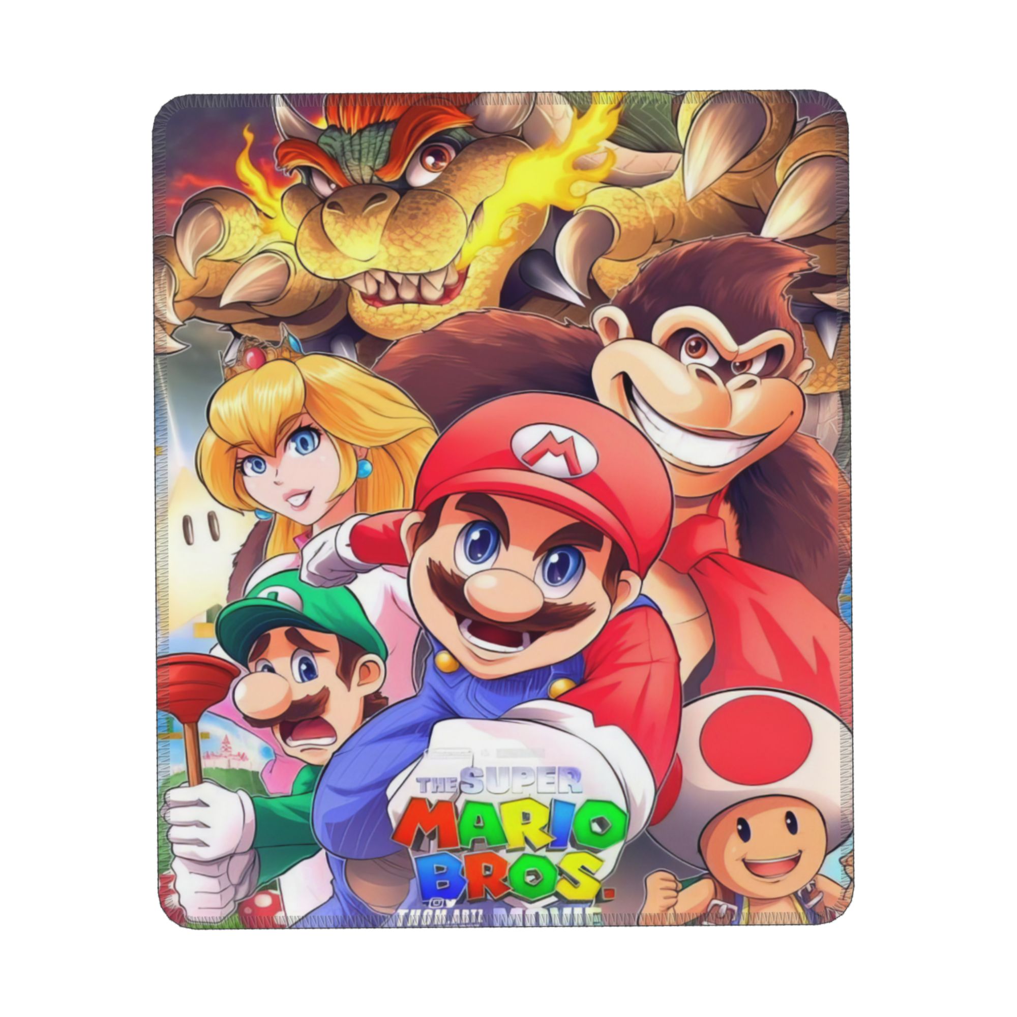 Super Mario Rubber Lock Edge Mouse Pad (Vertical) Office Mouse Pad Home ...