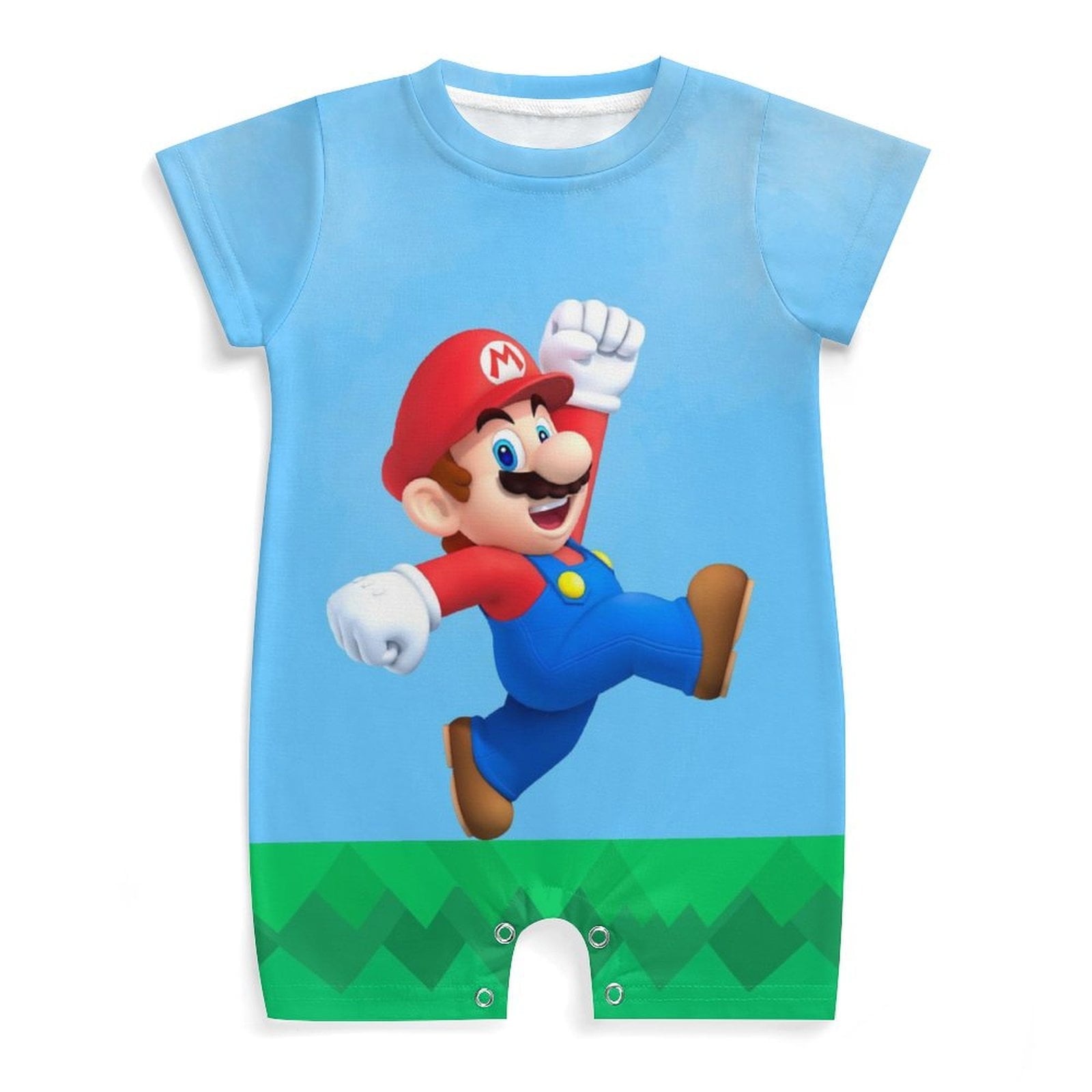 Super Mario Run Baby One-Piece Rompers Short Sleeve Bodysuits Jumpsuit ...