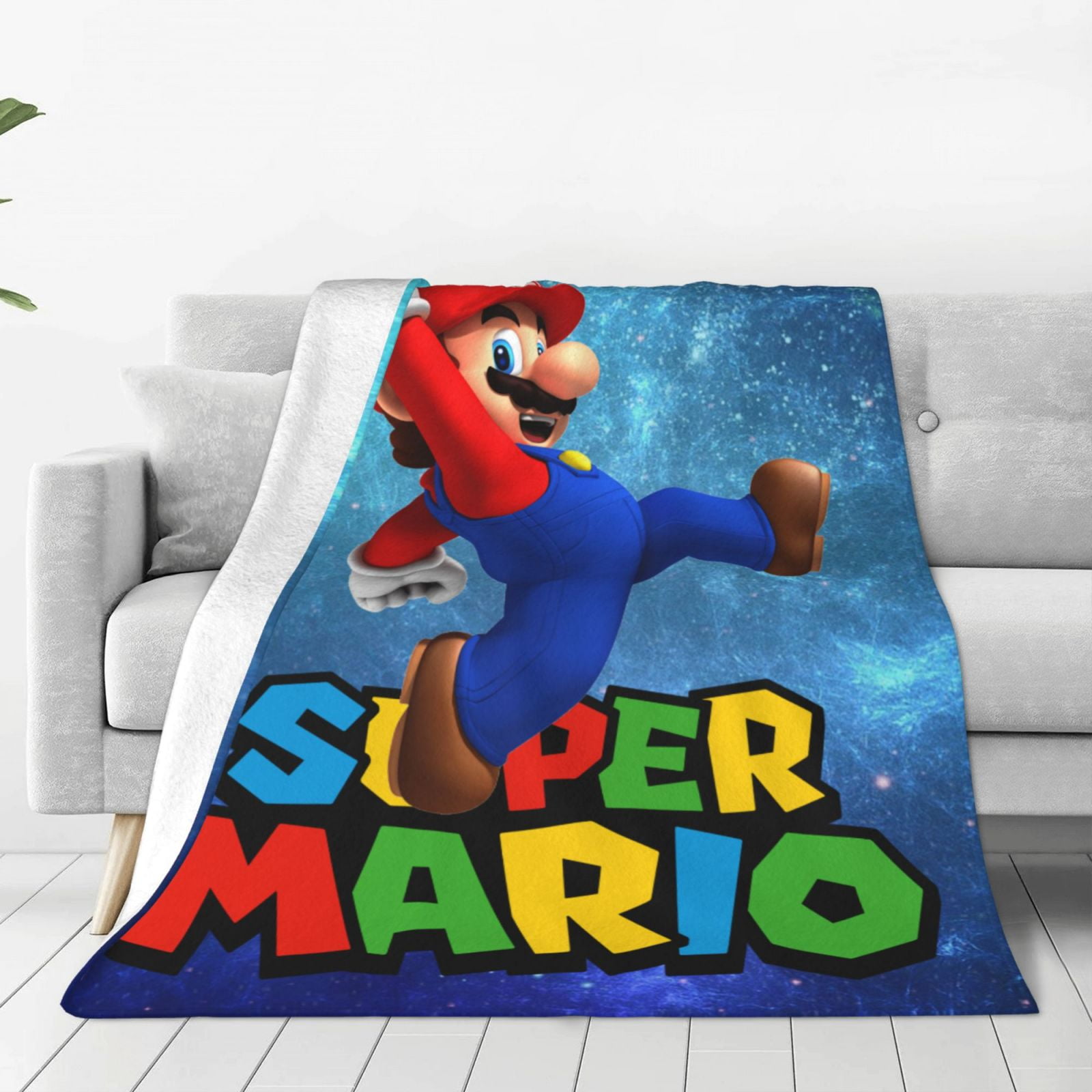 Super Mario Run Flannel Blanket Cozy Ultra-Soft Micro Fleece Throw ...