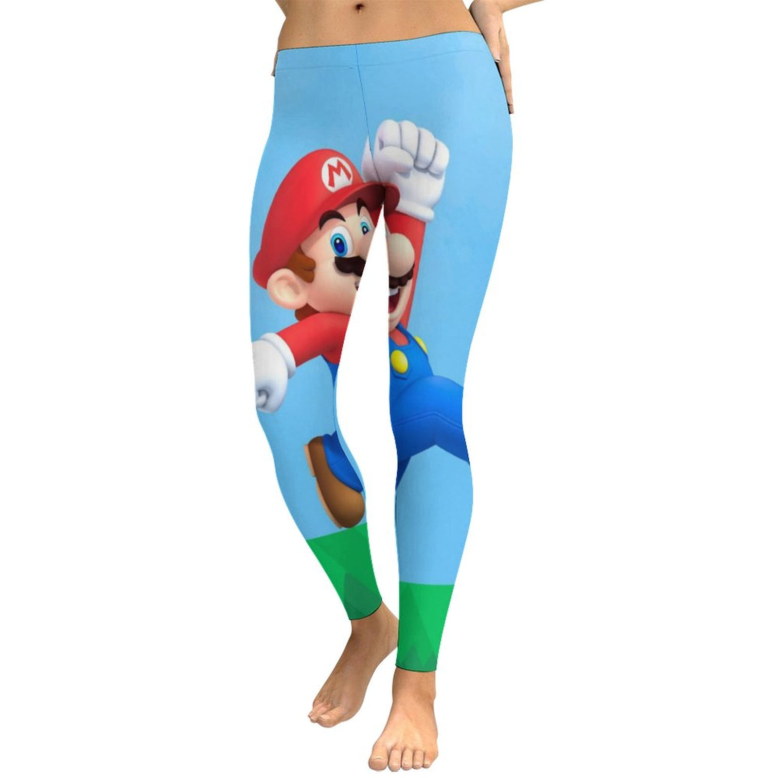 Super Mario Run Women's Yoga Pants High Waisted Tummy Control Non See ...