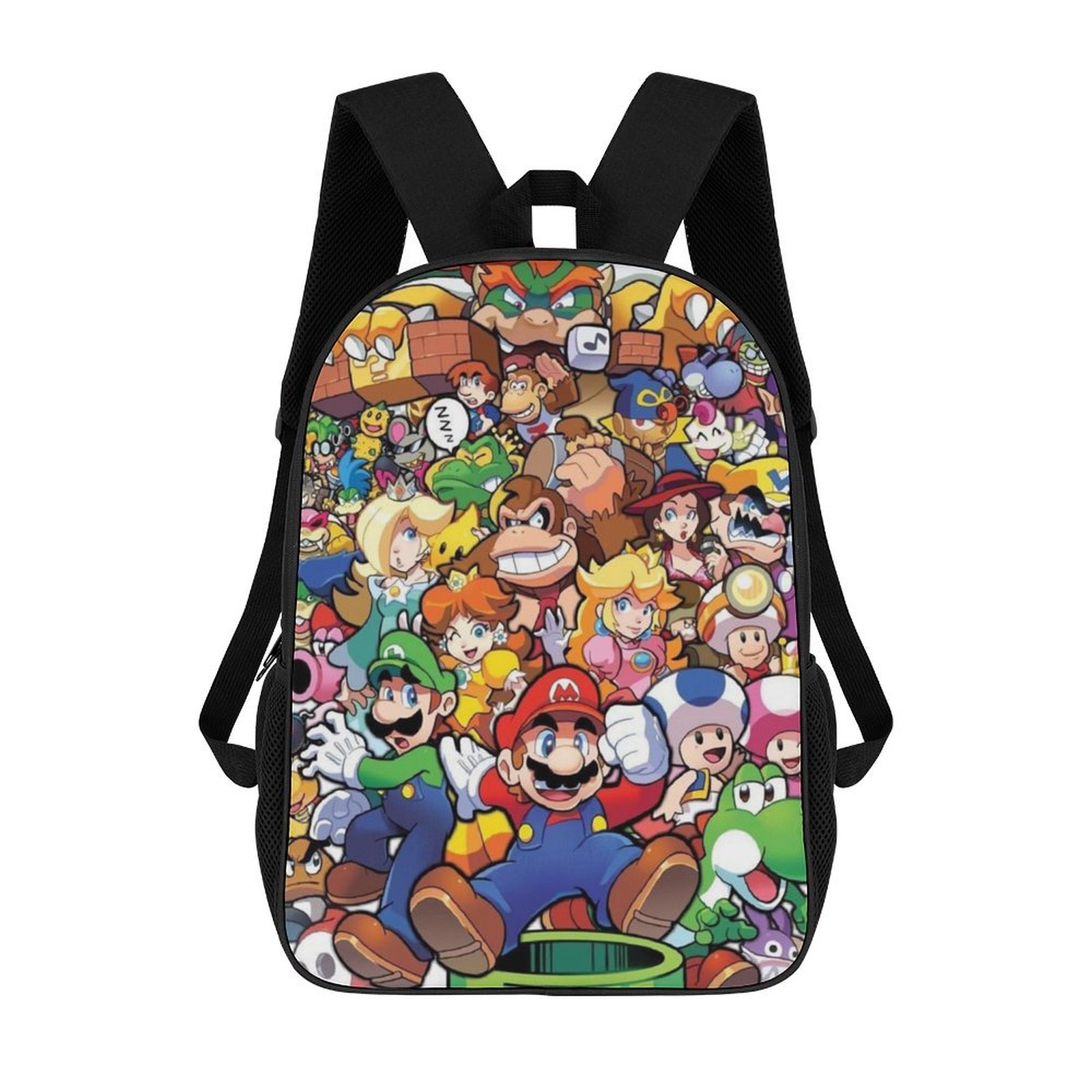 Super Mario School Backpack Shoulder Bag 17 Inch Casual Daypack Student ...