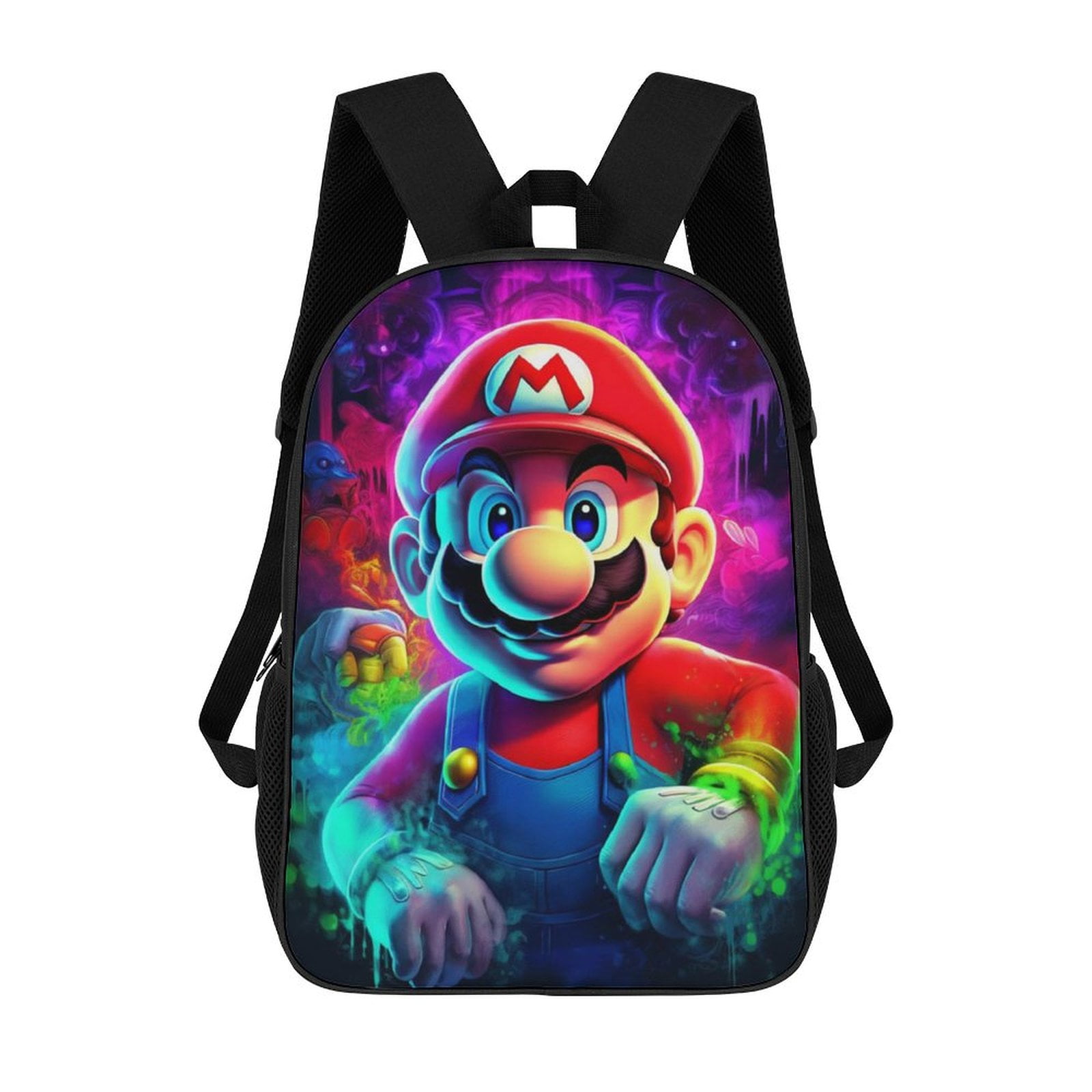 Super Mario School Backpack Shoulder Bag 17 Inch Casual Daypack Student ...
