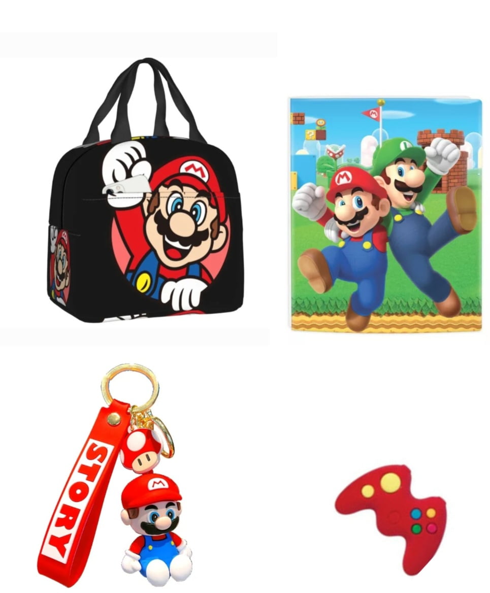 Super Mario School Supply Bundle Lunch Box, Folder, Key Chain and ...