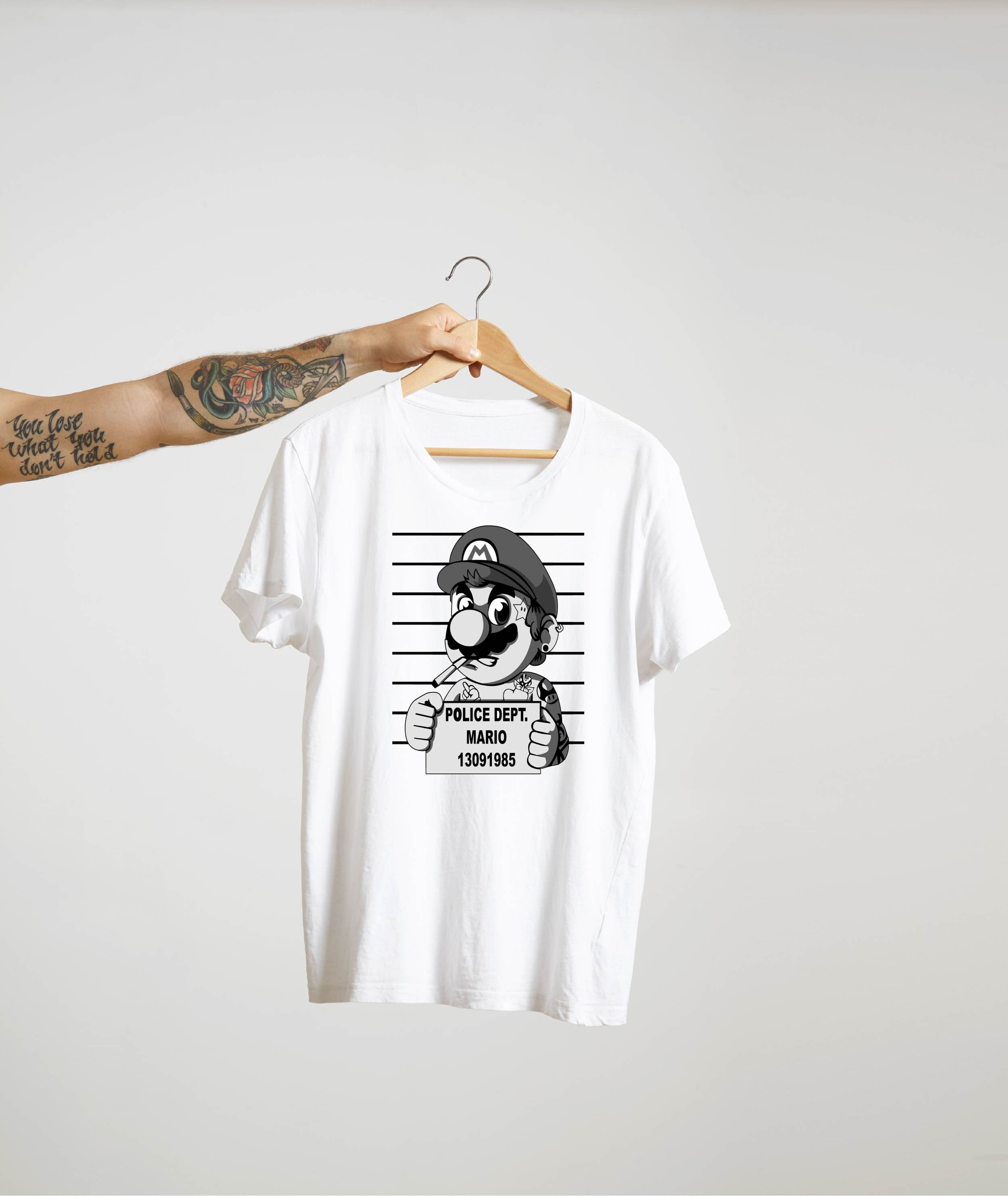 Super Mario Shirt, Police Dept. Mario, Super Mario Bros, Cartoon Shirt ...