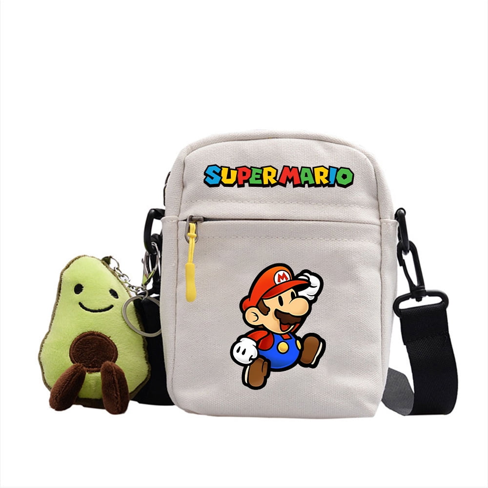 Super Mario Shoulder Bag Cross Body Bag - Adjustable Strap Small Travel ...