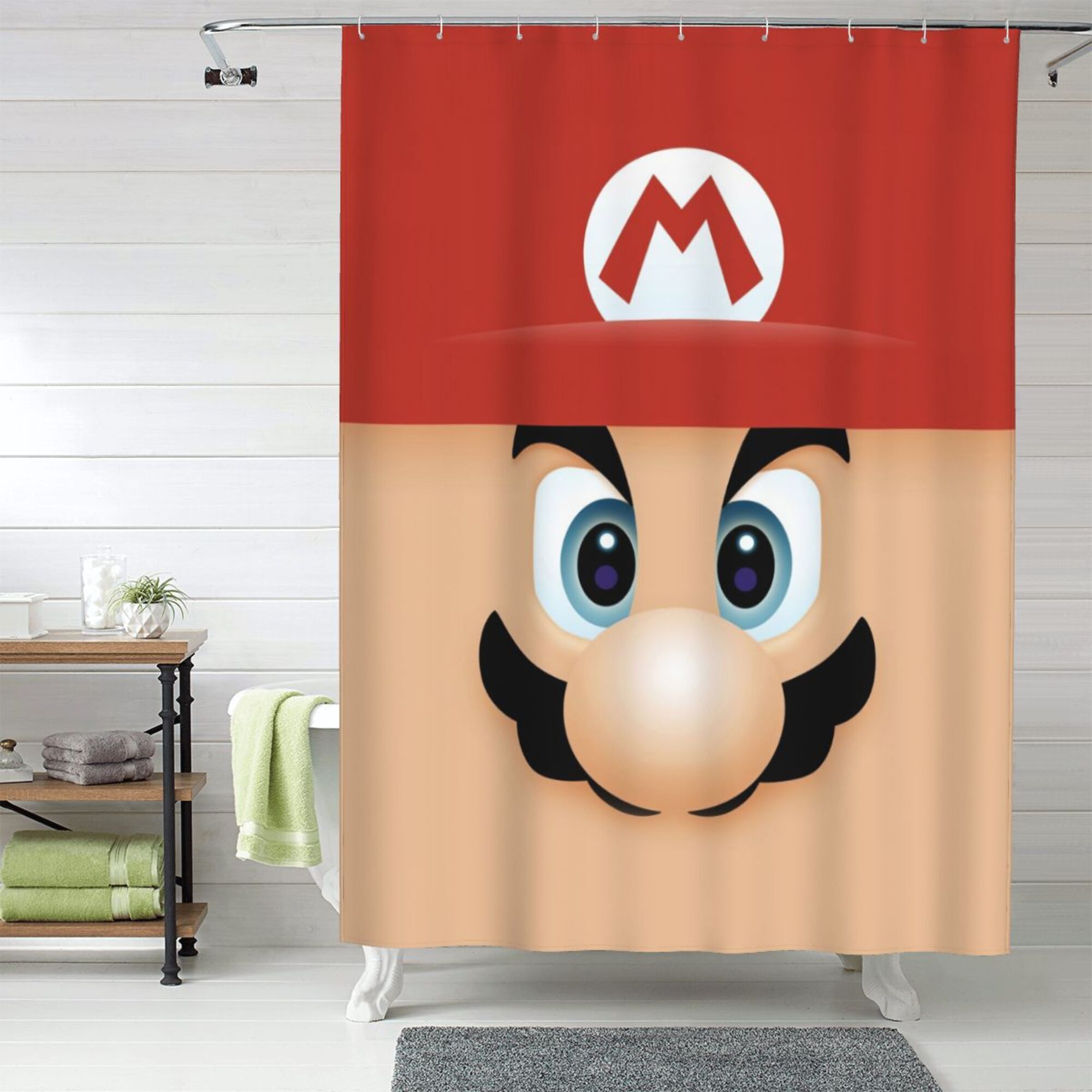 Super Mario Shower Curtain, 60 x 72 inch Waterproof Fabric Shower ...