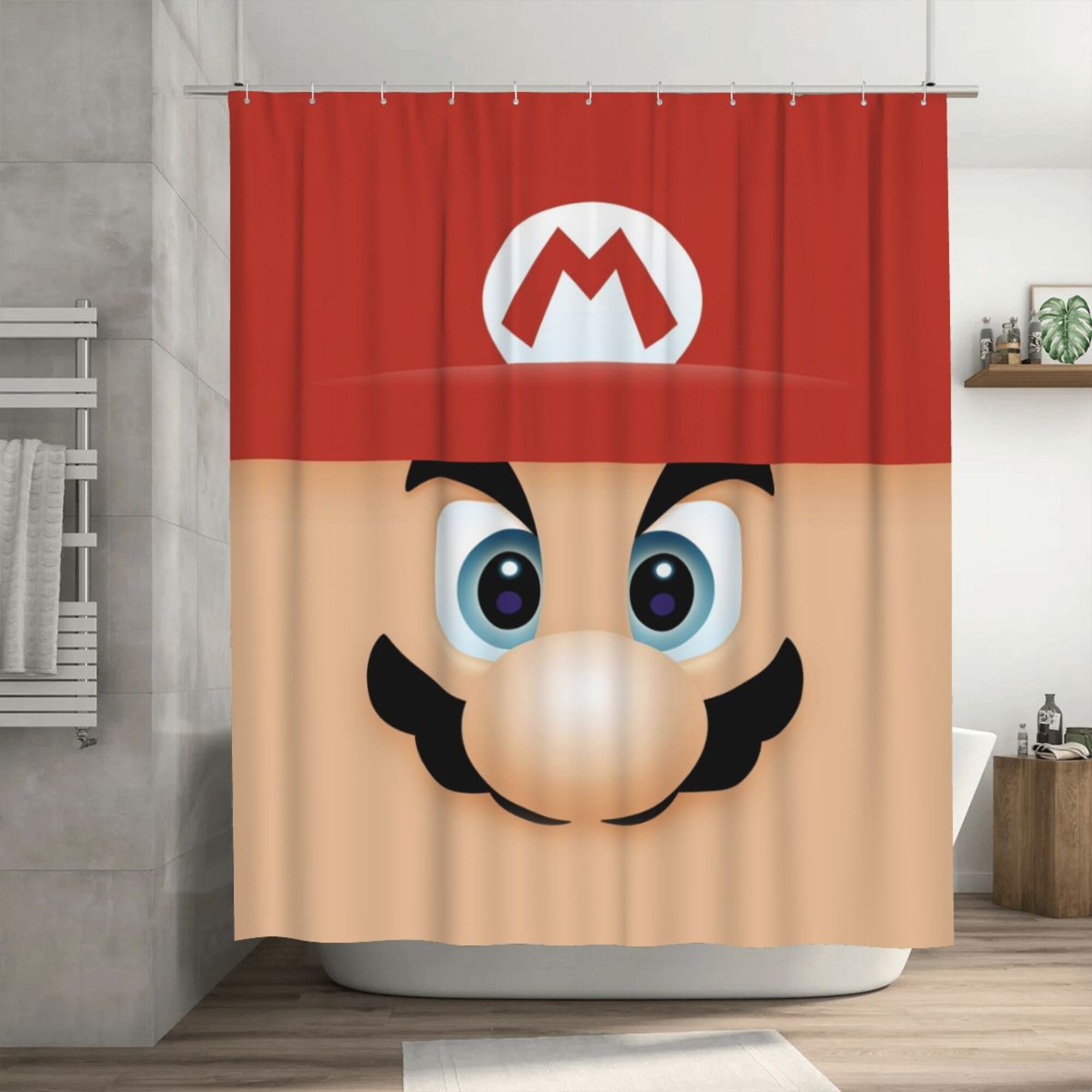 Super Mario Shower Curtain, 72 x 72 inch Waterproof Fabric Shower ...