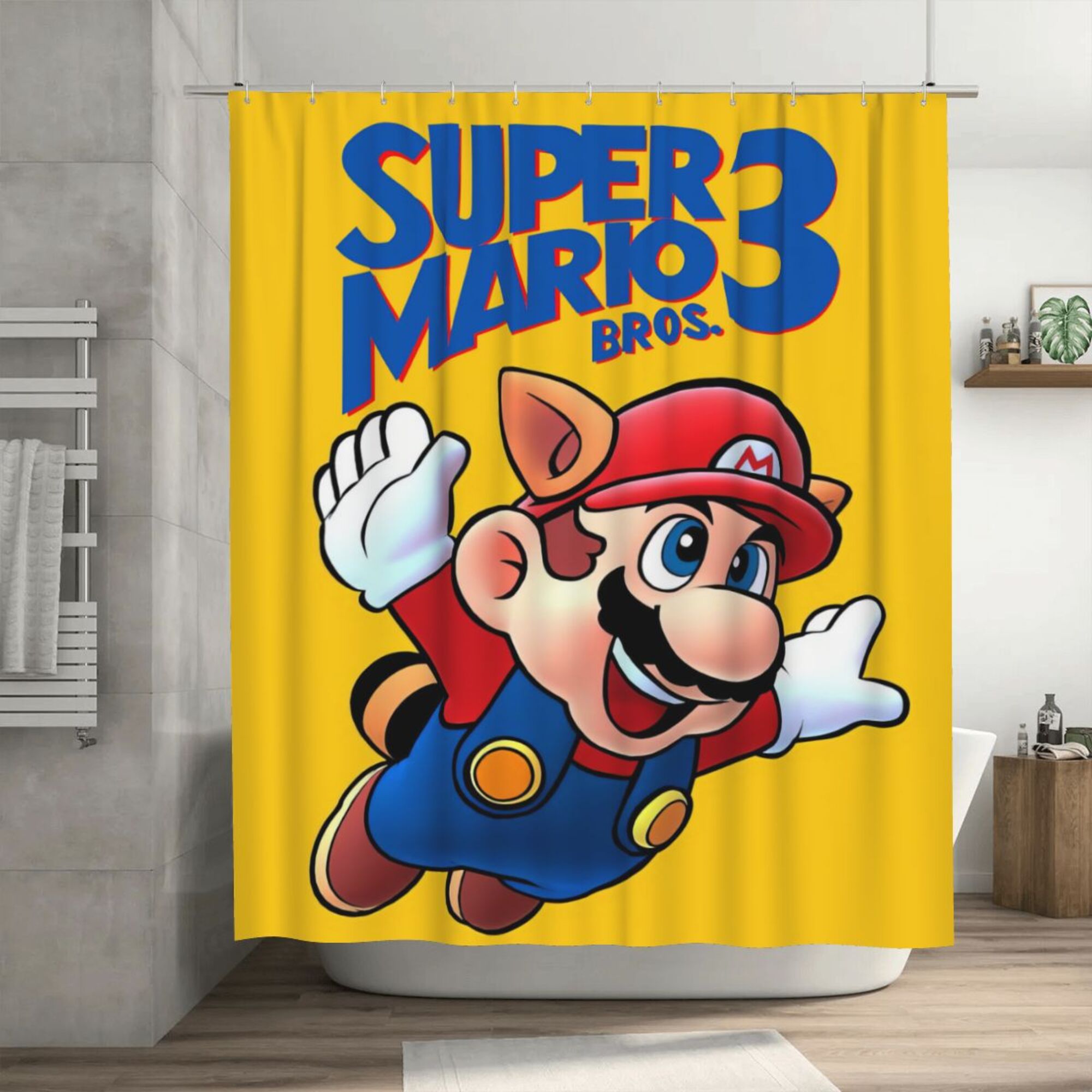 Super Mario Shower Curtain, 72 x 72 inch Waterproof Fabric Shower ...